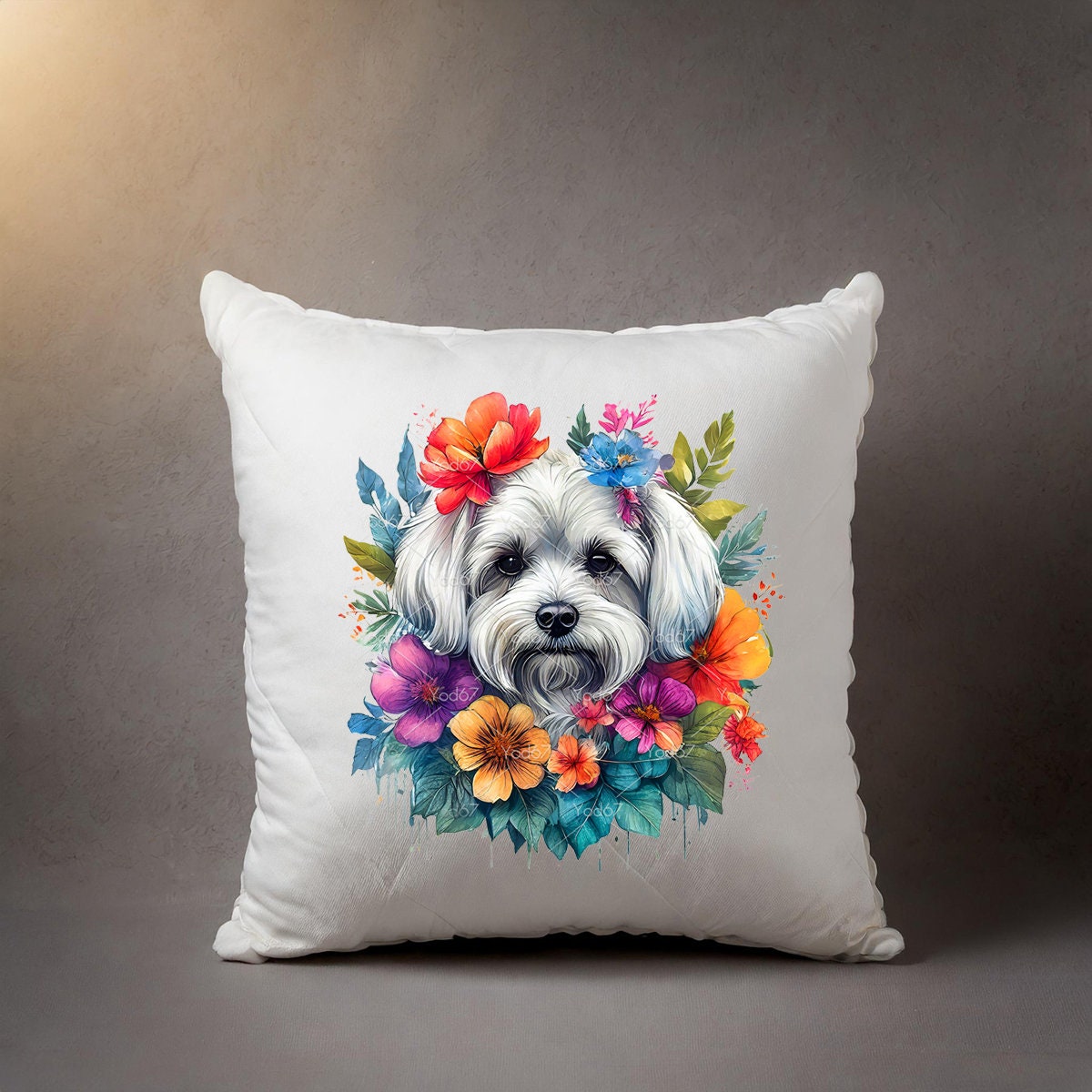 Maltese Dog Head for Sublimation Printing, Cute Dog T-shirt Design ...