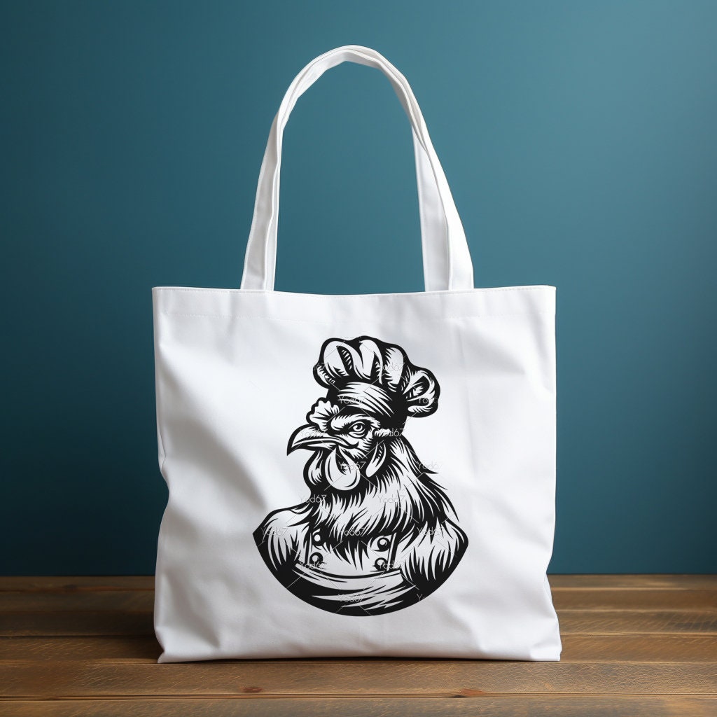 Chicken Chef SVG, Svg Files for Cricut, Cooking, Chicken Wearing Chef's ...