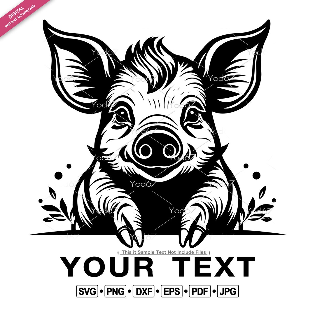 Piglet SVG, Baby Pig, Svg Cut File for Cricut, Piglet Silhouette ...