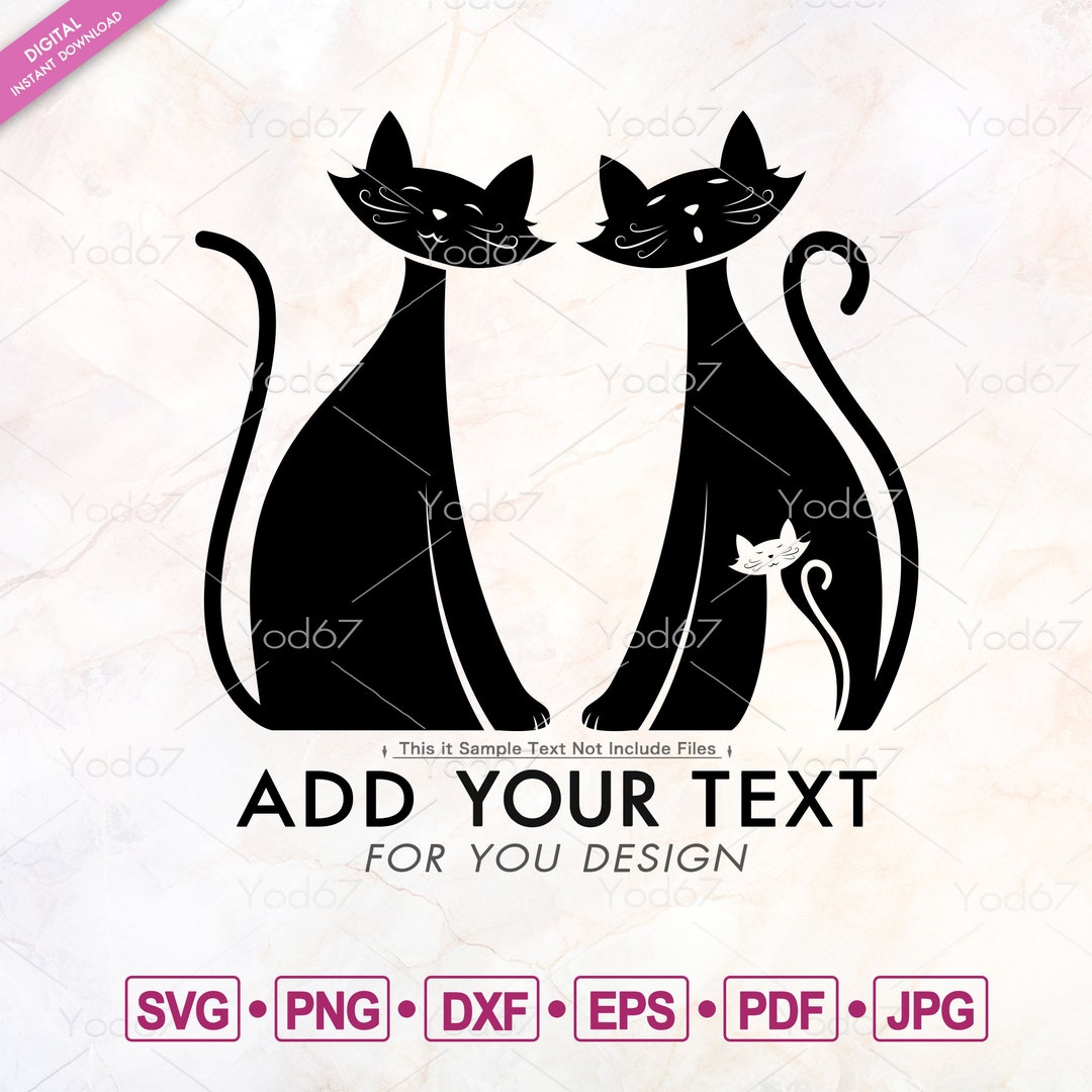 Cat SVG, Cat Png, Cute Cat Design. Cat Laser Engraving File, Cat Cricut ...