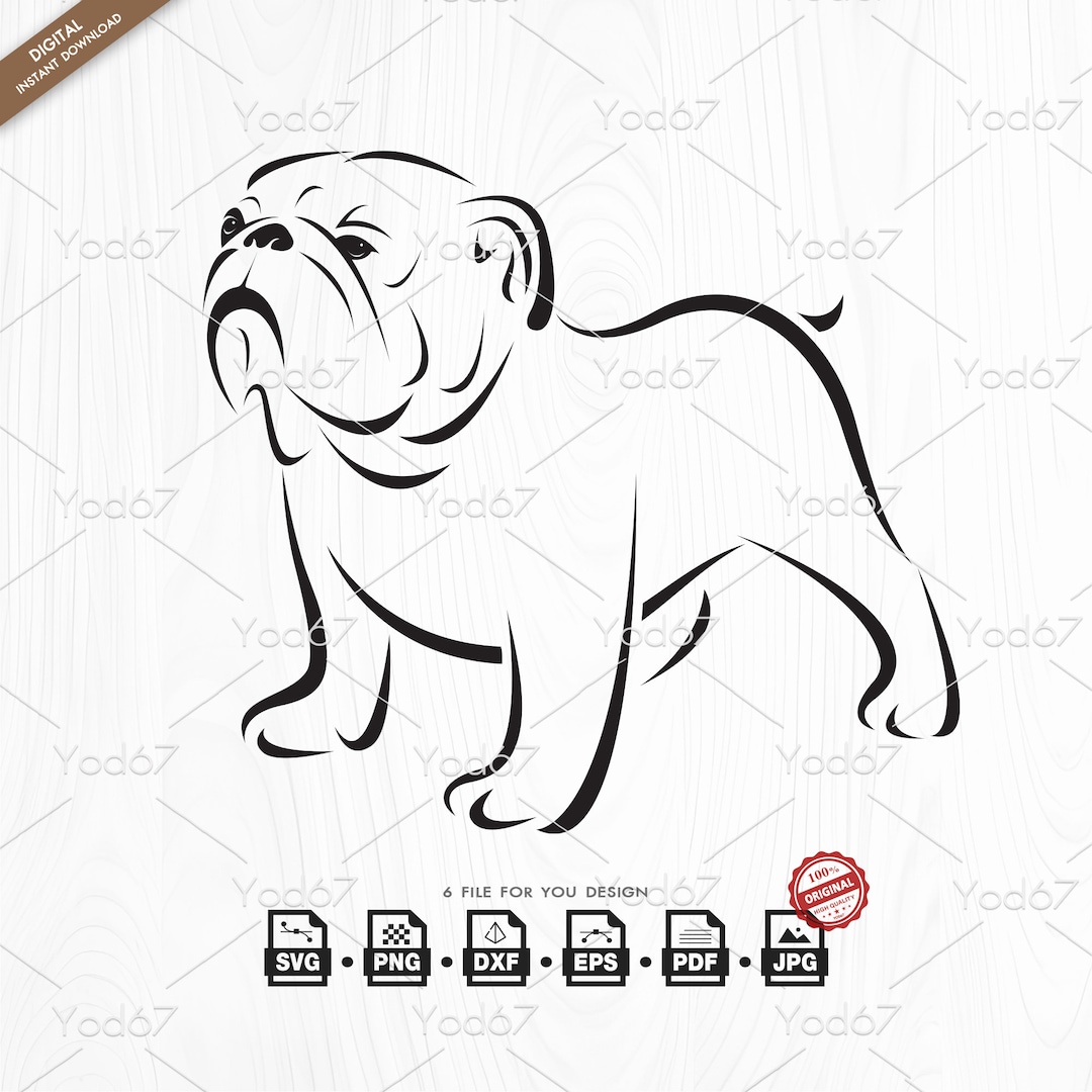 Bulldog SVG, Bulldog Png, Cut File Bulldog for Cricut, Bulldog ...