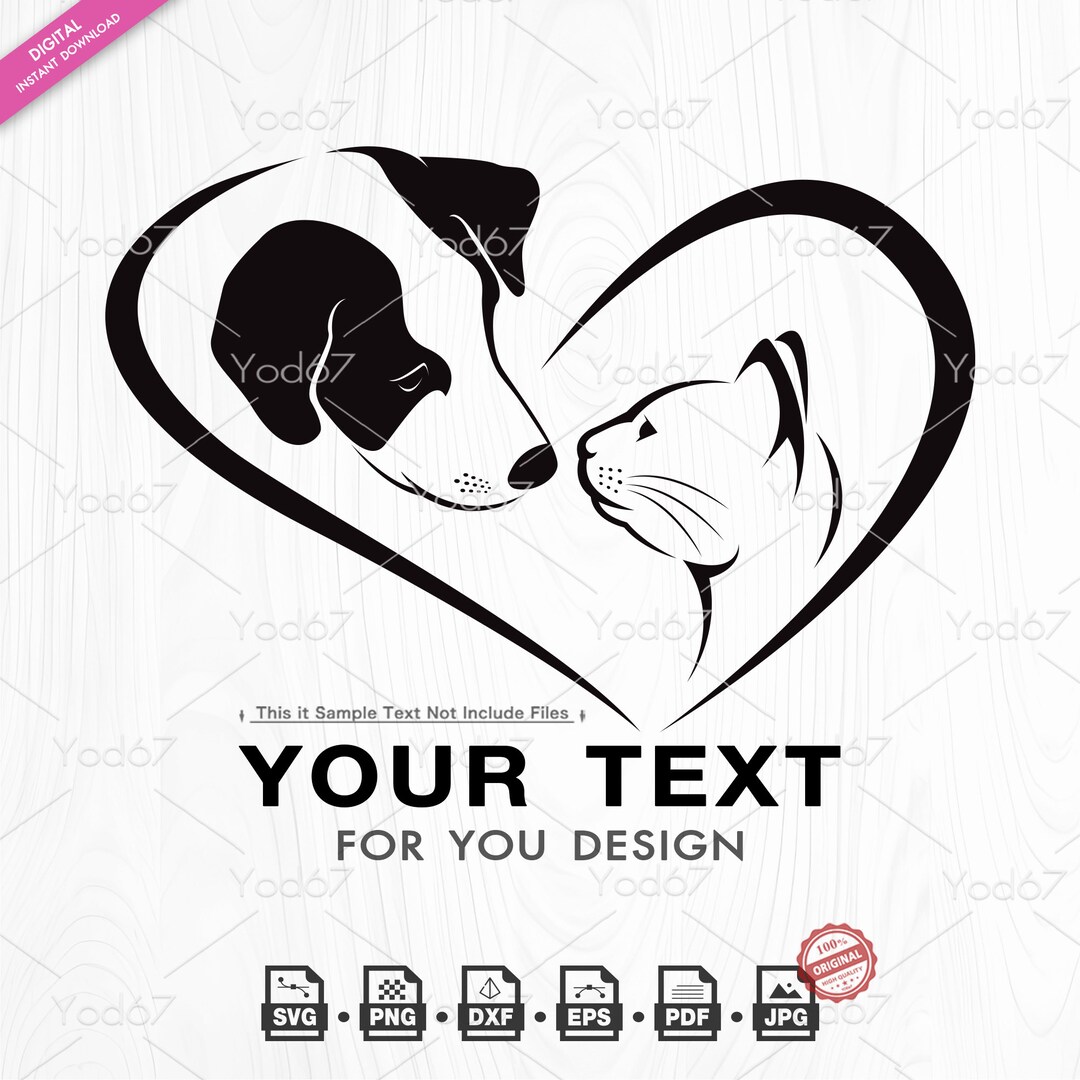 Dog & Cat SVG, Dog Svg, Cat Svg, Svg Files for Cricut, Pet Lover, Pet ...