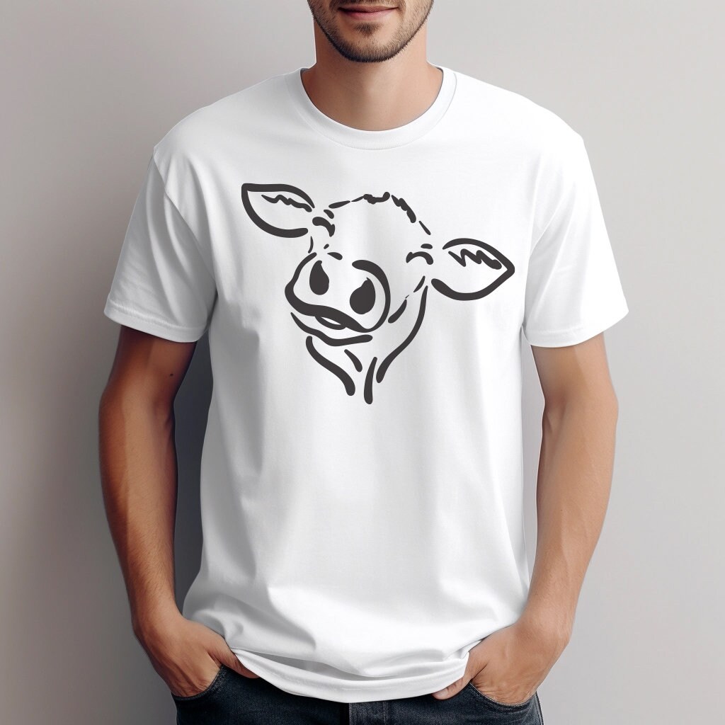 Cow Head SVG, Cow Head Png, Cut File Cow for Cricut, Hand Drawn Cow ...