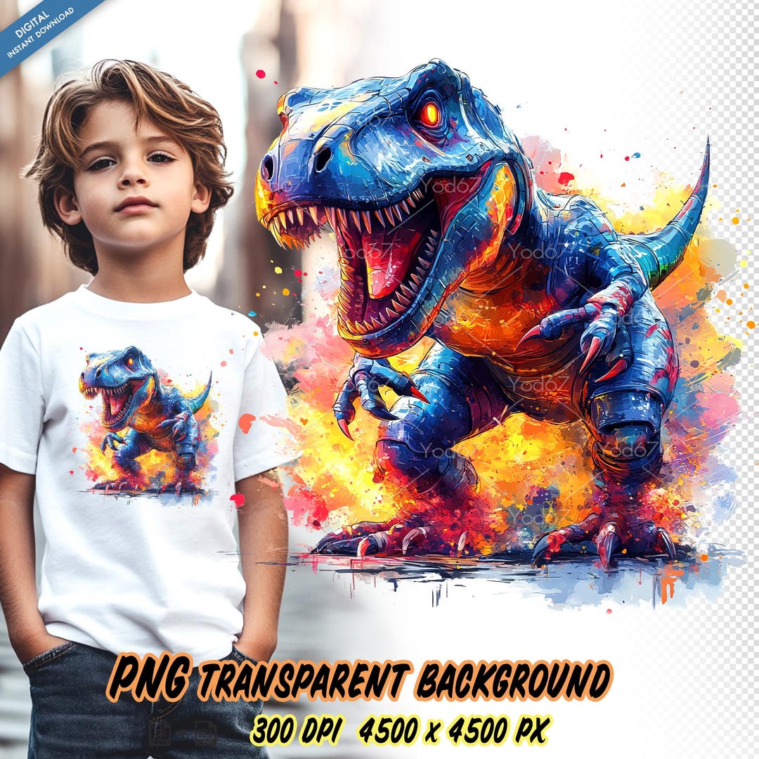 T-rex Dinosaur Png for Sublimation Printing, Tyrannosaurus T-shirt ...