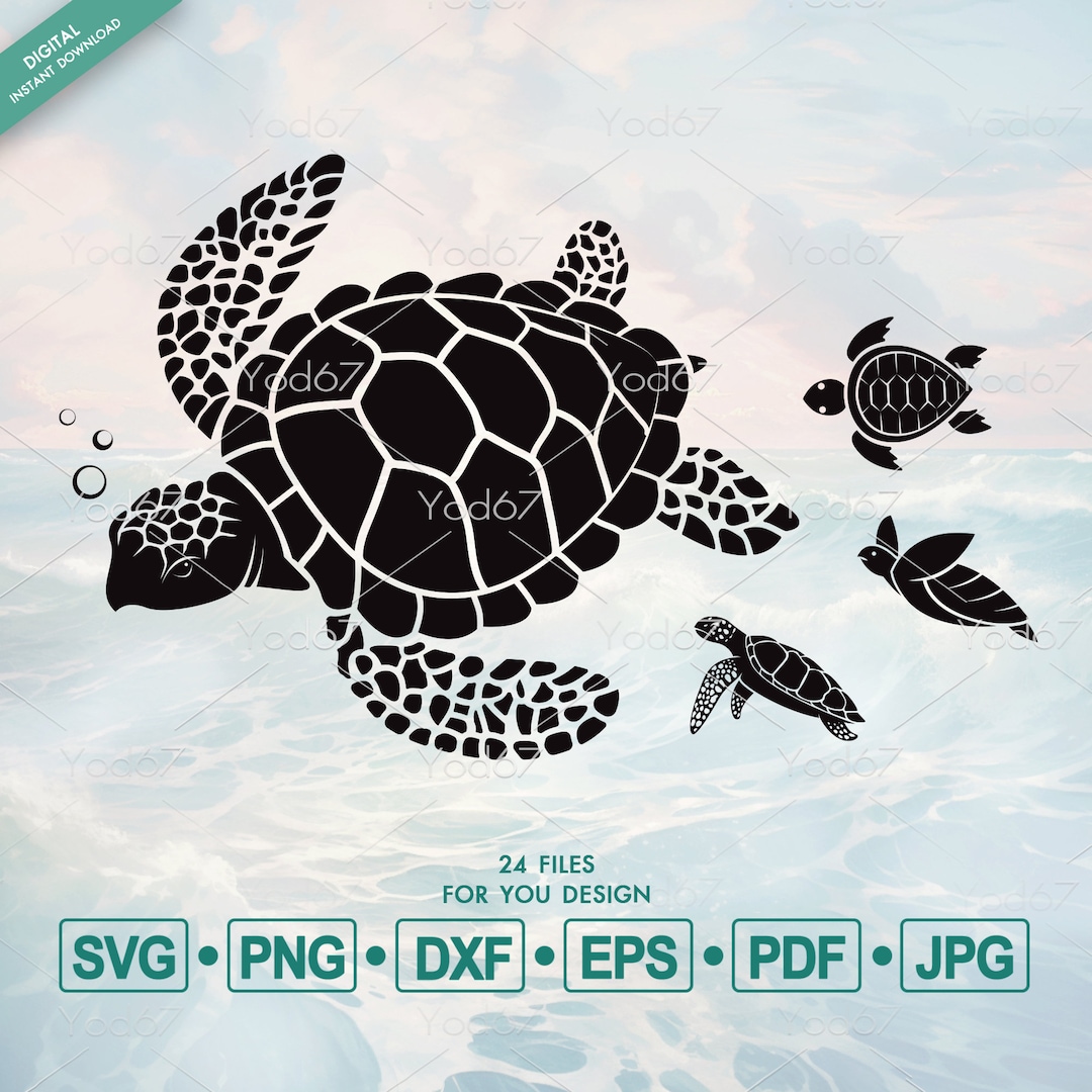 Sea Turtle SVG, Turtle Png, Sea Turtle Cricut, Turtle Silhouette ...