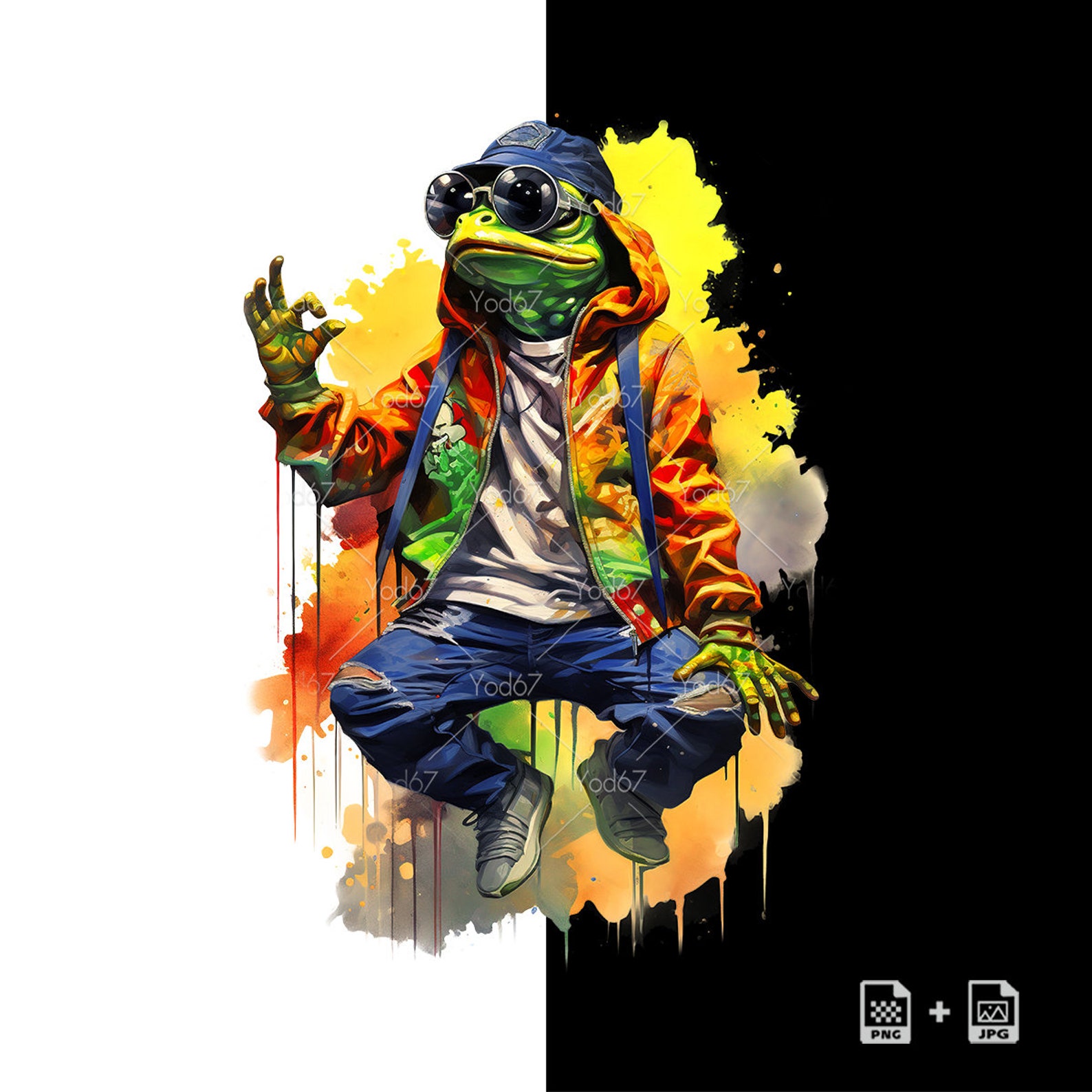 Cool Frog Png for Sublimation Printing, Png for Sublimate, Png Designs ...