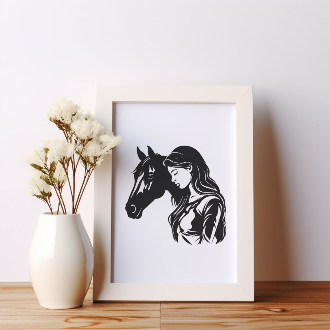 Horse and Woman SVG, Girl With Horse Svg, Horse and Girl Svg Horse Png ...