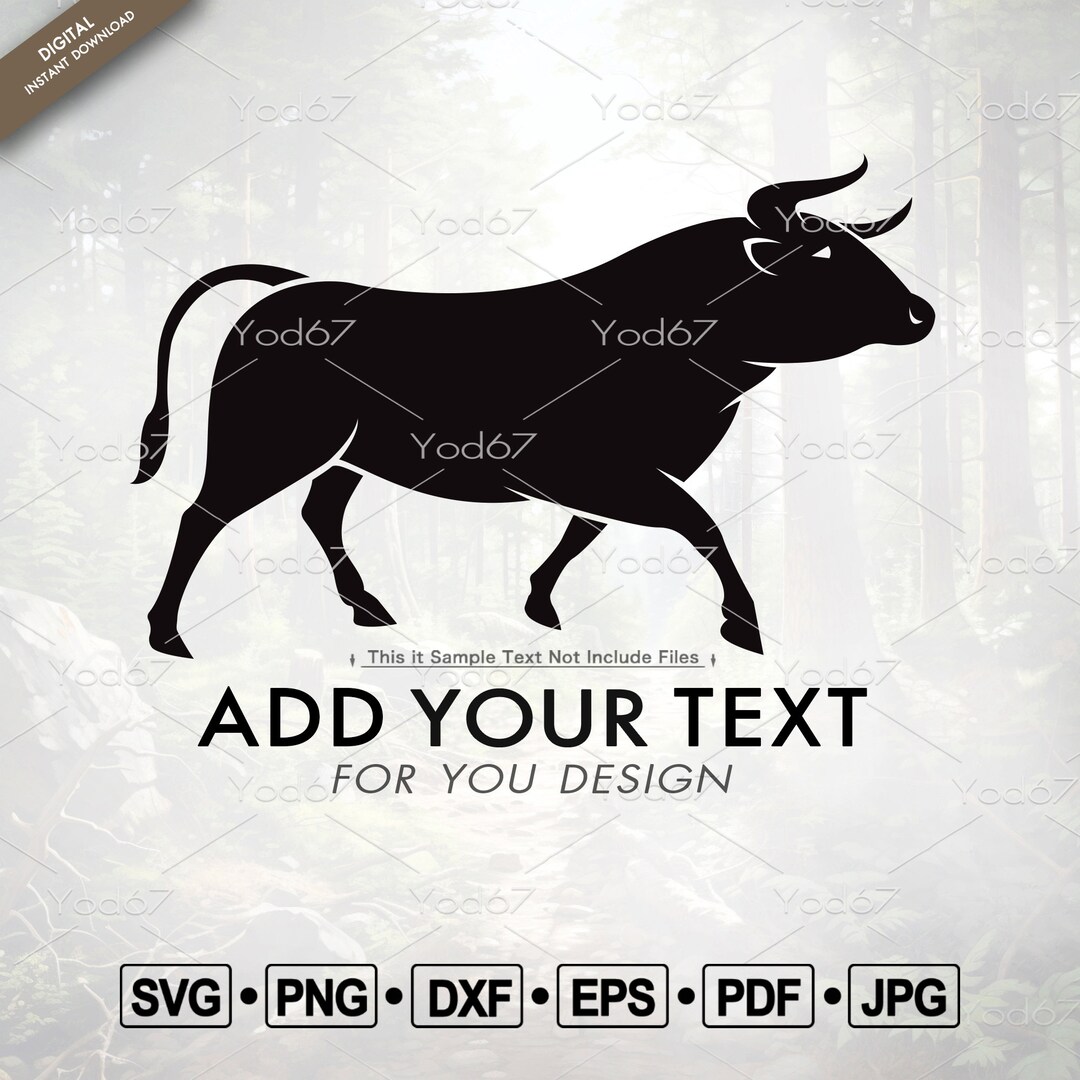 Bull SVG, Bull Png, Svg Files for Cricut. Bull Silhouette, Bull Vector ...