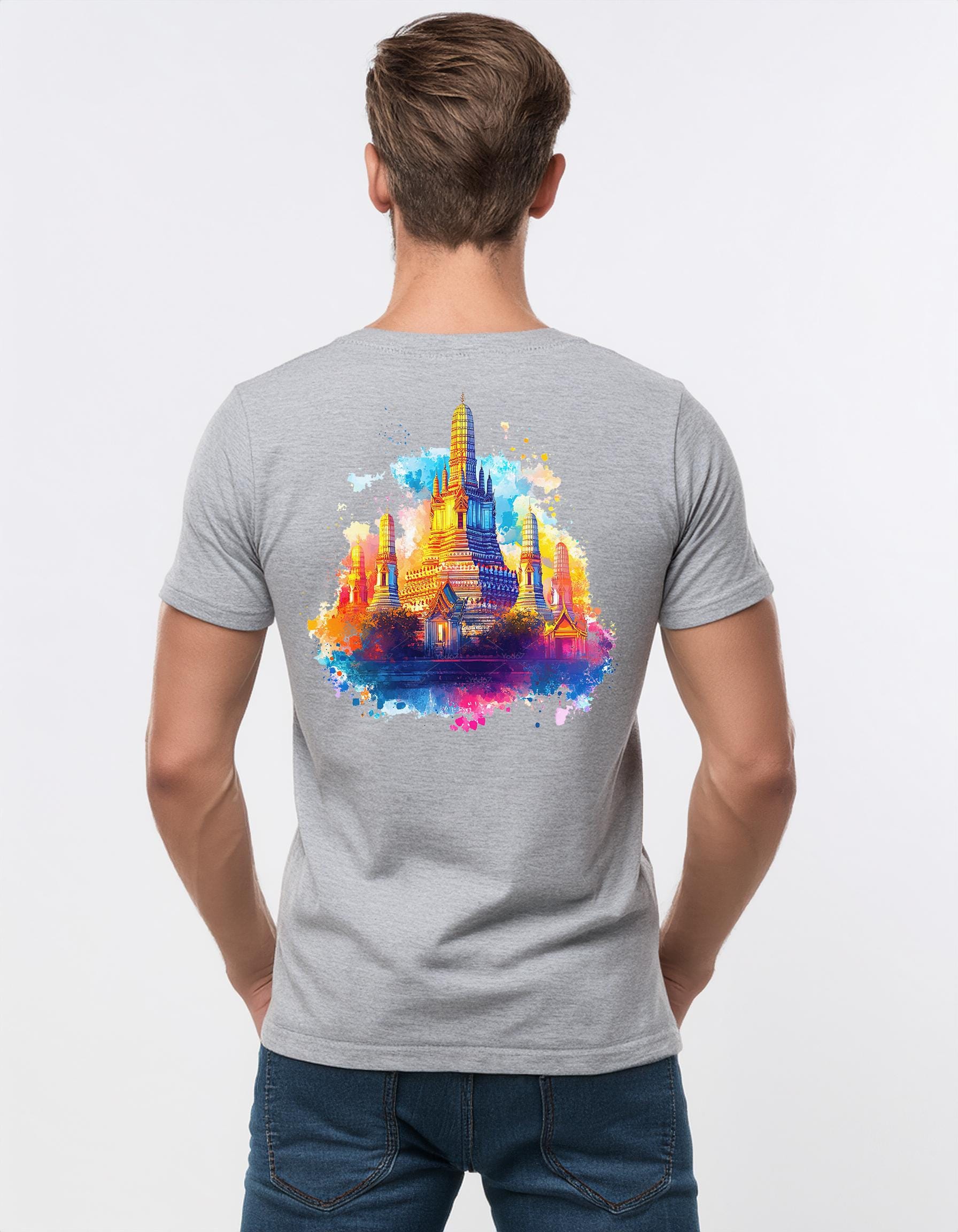 Wat Arun Png for Sublimation Printing, Watercolor Wat Arun T-shirt ...