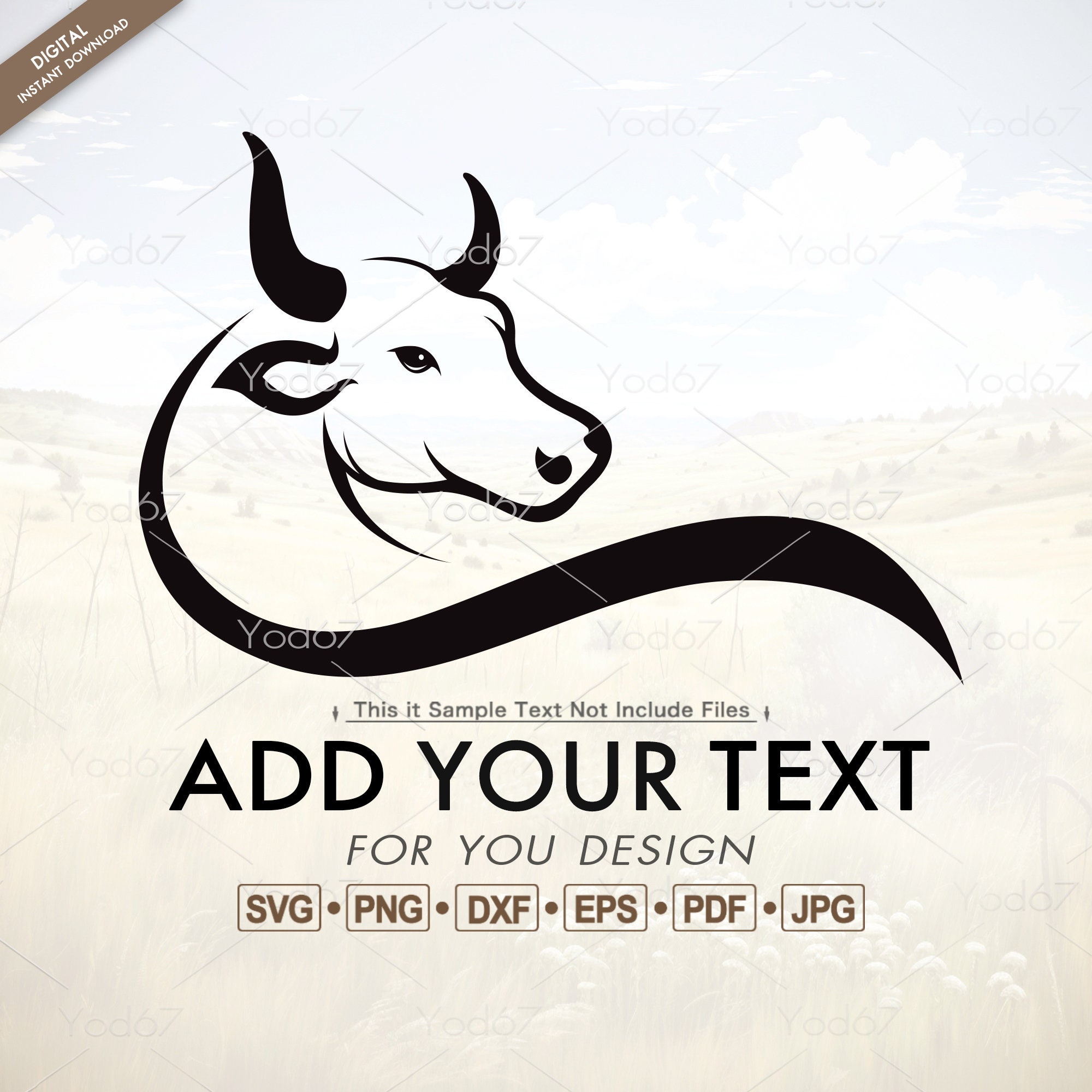 Bull Svg, Bull Png, Cow Svg, Bull Head Vector Clipart Design, Bull File ...