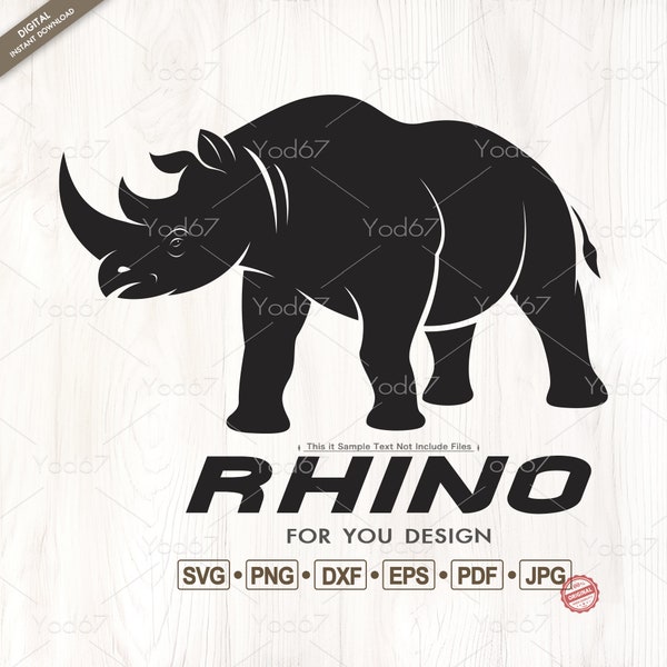 Rhino Svg - Etsy UK