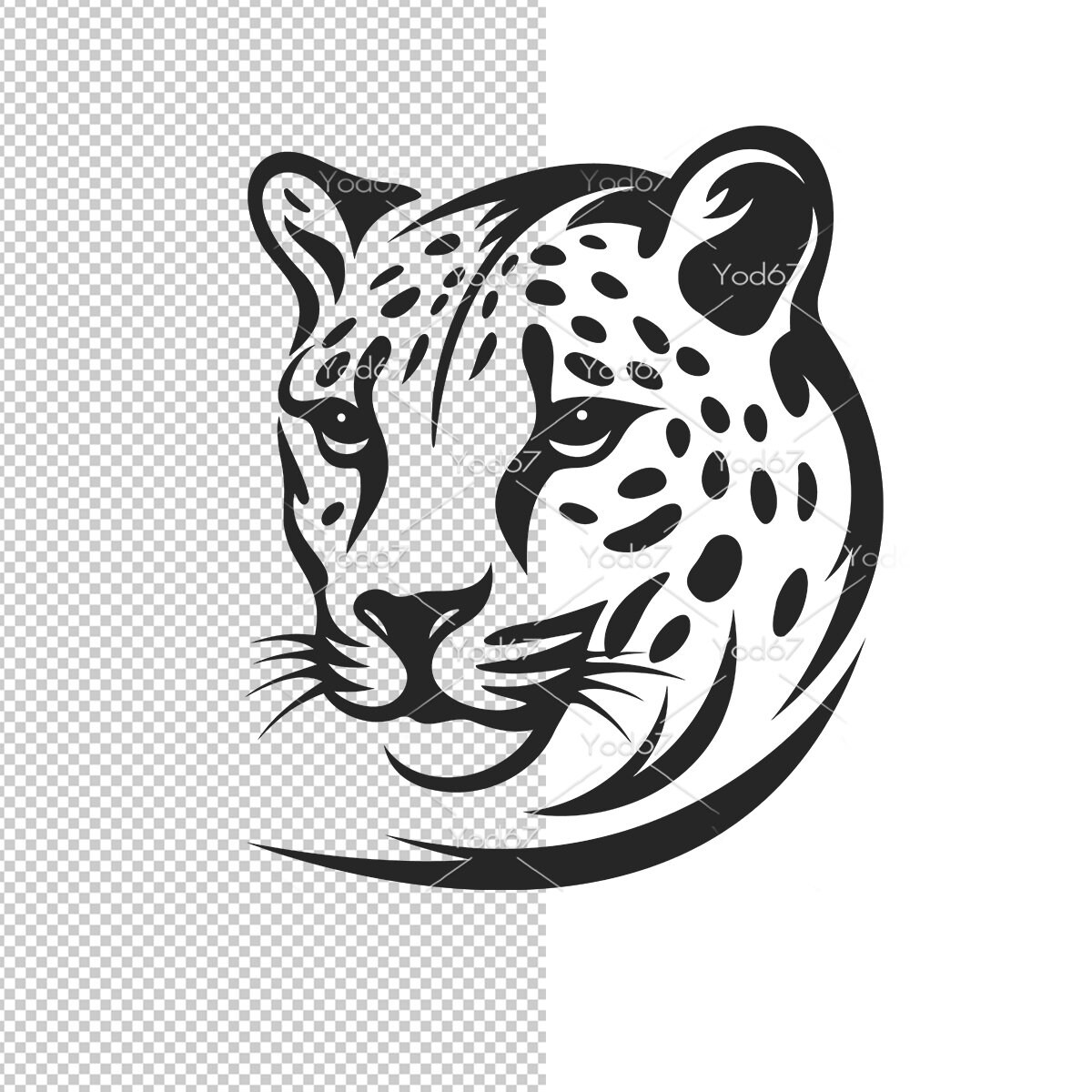 Leopard Vector SVG, PNG, DXF, Cut File Leopard for Cricut, Leopard Head ...