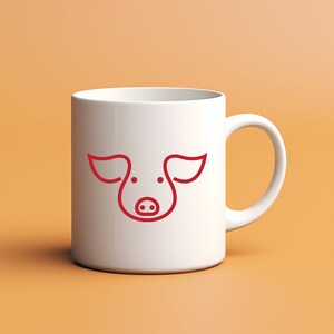 Pig Face Files SVG, PNG, DXF, Pdf, Eps, Jpg, Pig Head Clipart, Pig Logo ...