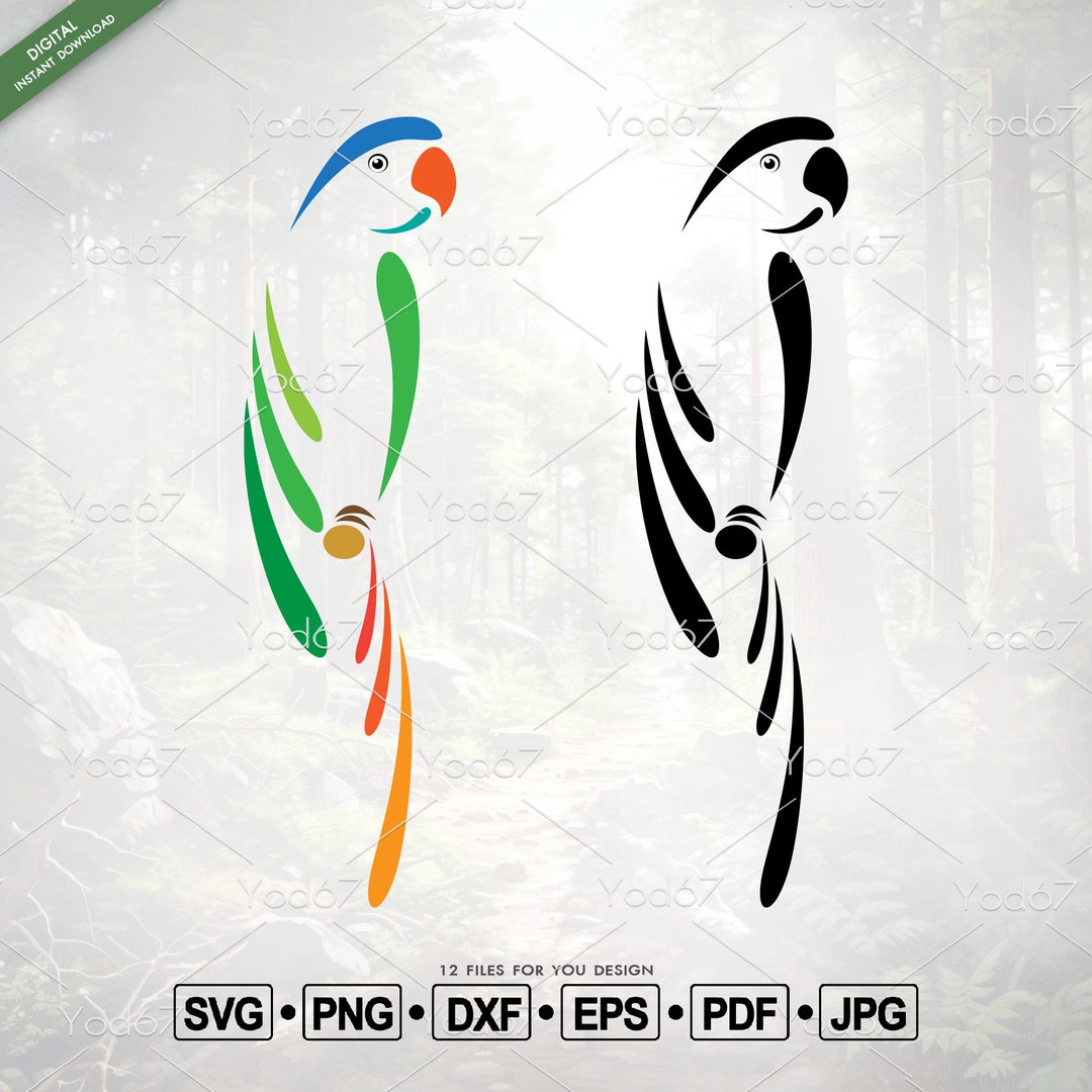 Parrot SVG, Parrot Png, Parrot Cricut, Parrot Logo Design, Parrot DXF ...