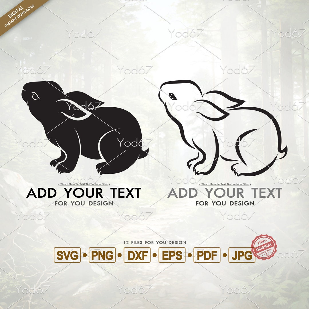 Rabbit SVG, Rabbit Png Files, Cut File Rabbit for Cricut, Rabbit ...
