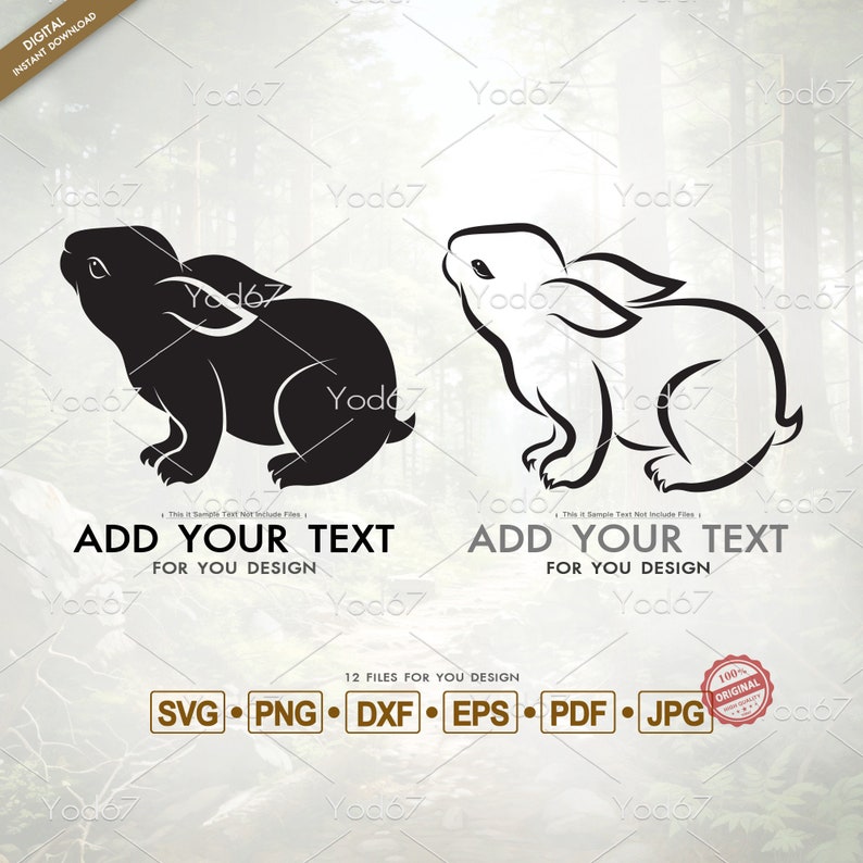 Rabbit SVG, Rabbit Png Files, Cut File Rabbit for Cricut, Rabbit ...