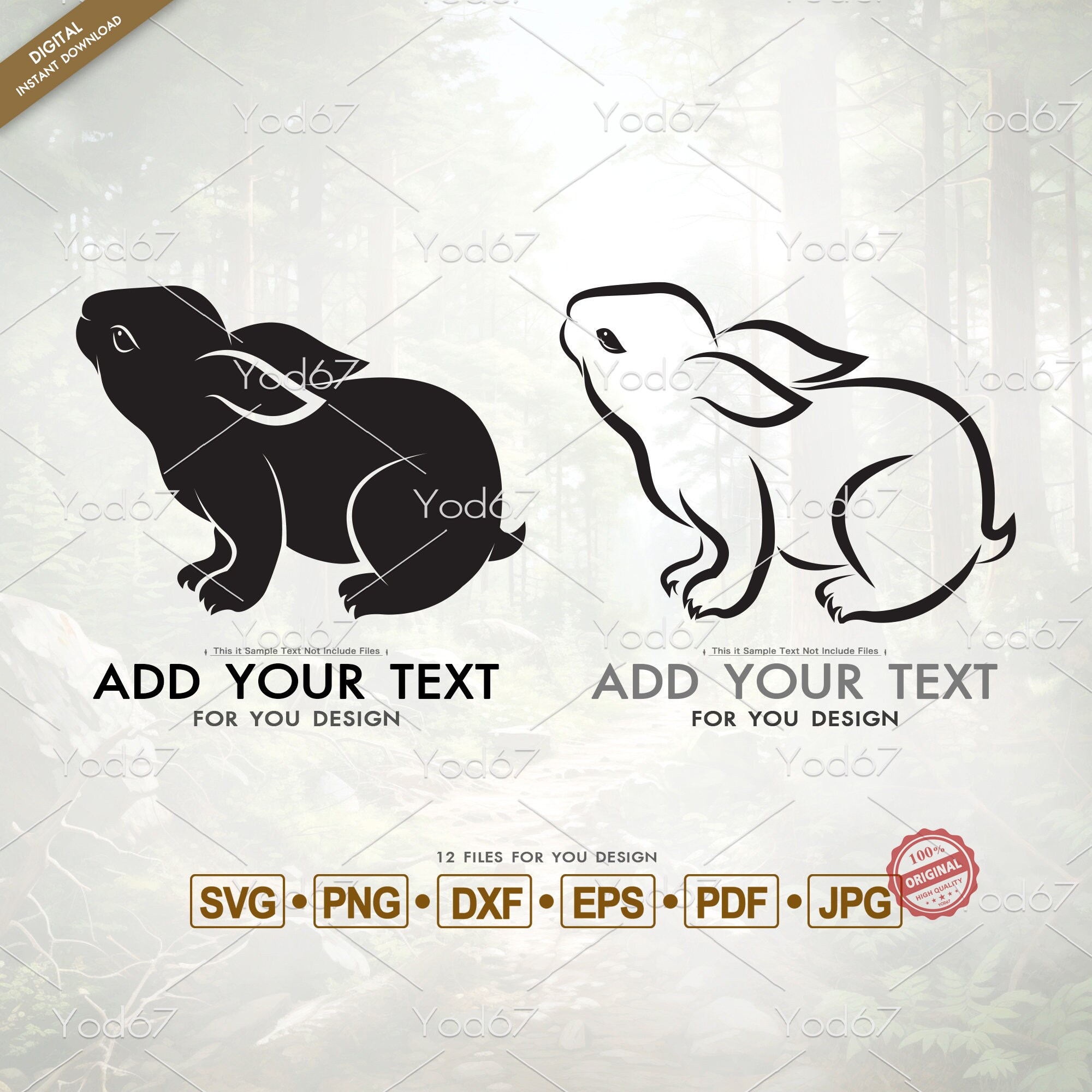 Rabbit SVG, Rabbit Png Files, Cut File Rabbit for Cricut, Rabbit ...