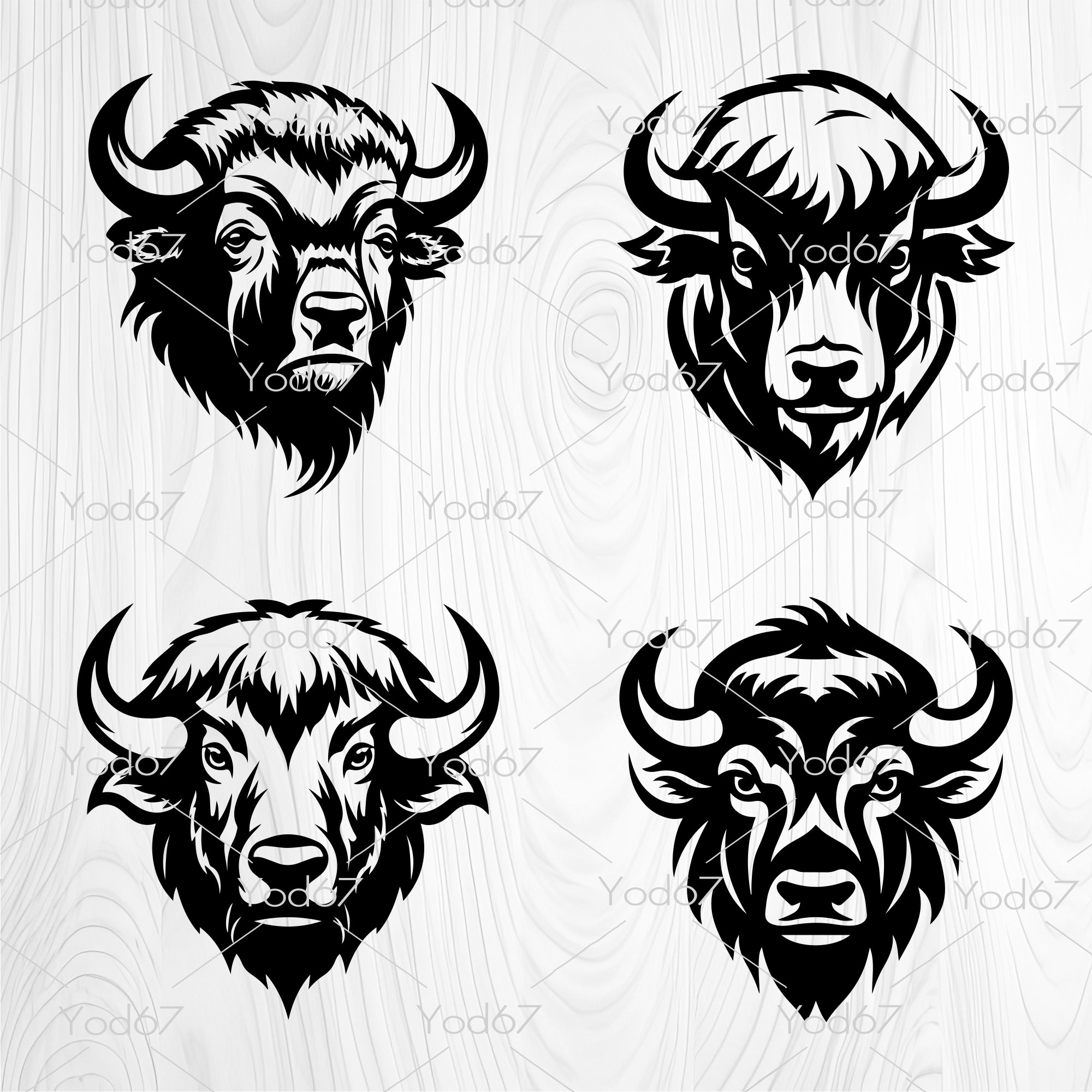 Bison Head SVG, Bison Png, Bison Bundle, Cut File Bison for Cricut ...