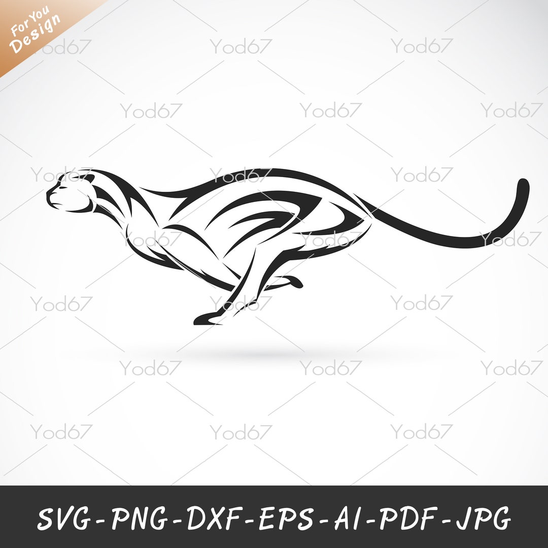 Cheetah SVG, Cheetah Png, Cut File Cheetah for Cricut, Cheetah DXF ...