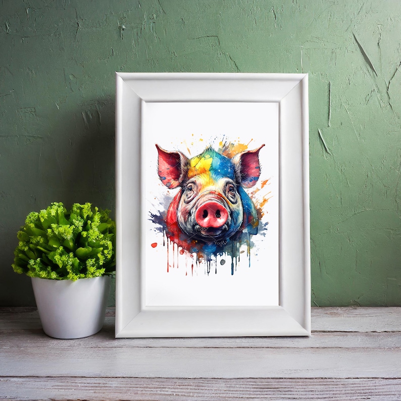 Pig Png, Pig Head Clipart for Sublimation Printing, Pig T-shirt Design ...