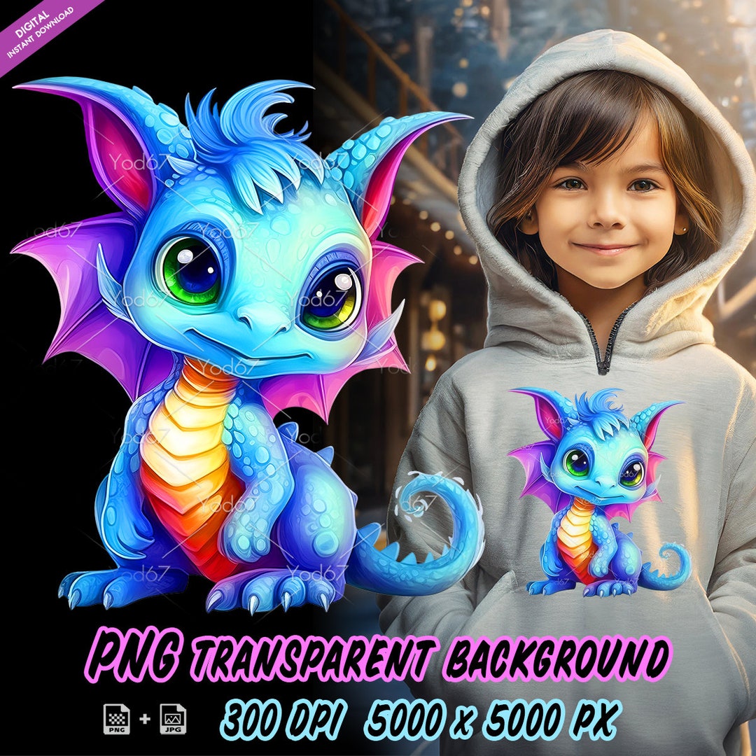 Cute Dragon for Sublimation Printing, Little Dragon T-shirt Design ...