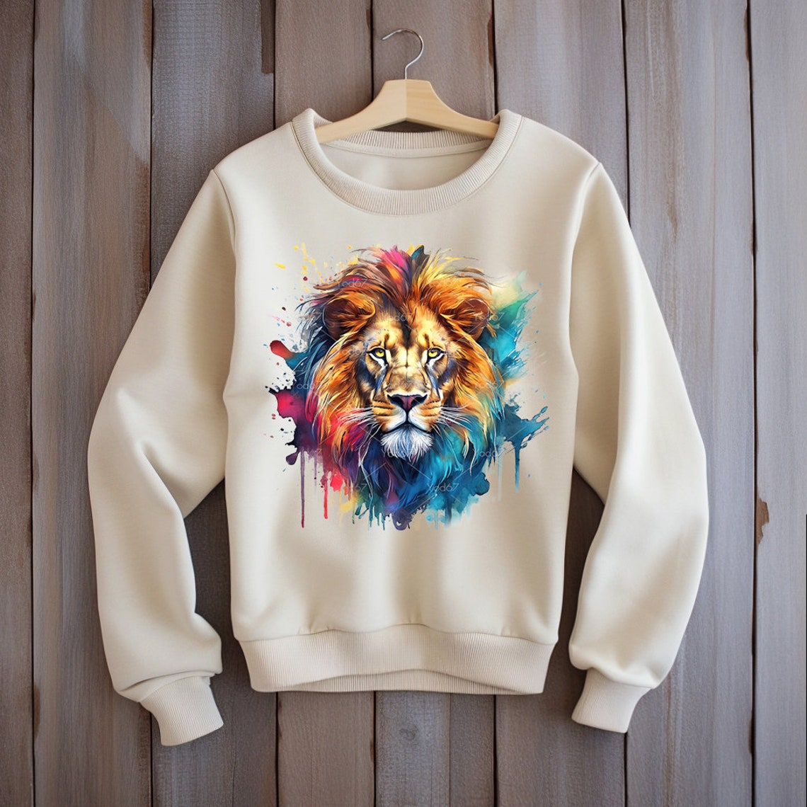 Lion Png, Colorful Lion for Sublimation Printing, Lion Head T-shirt ...