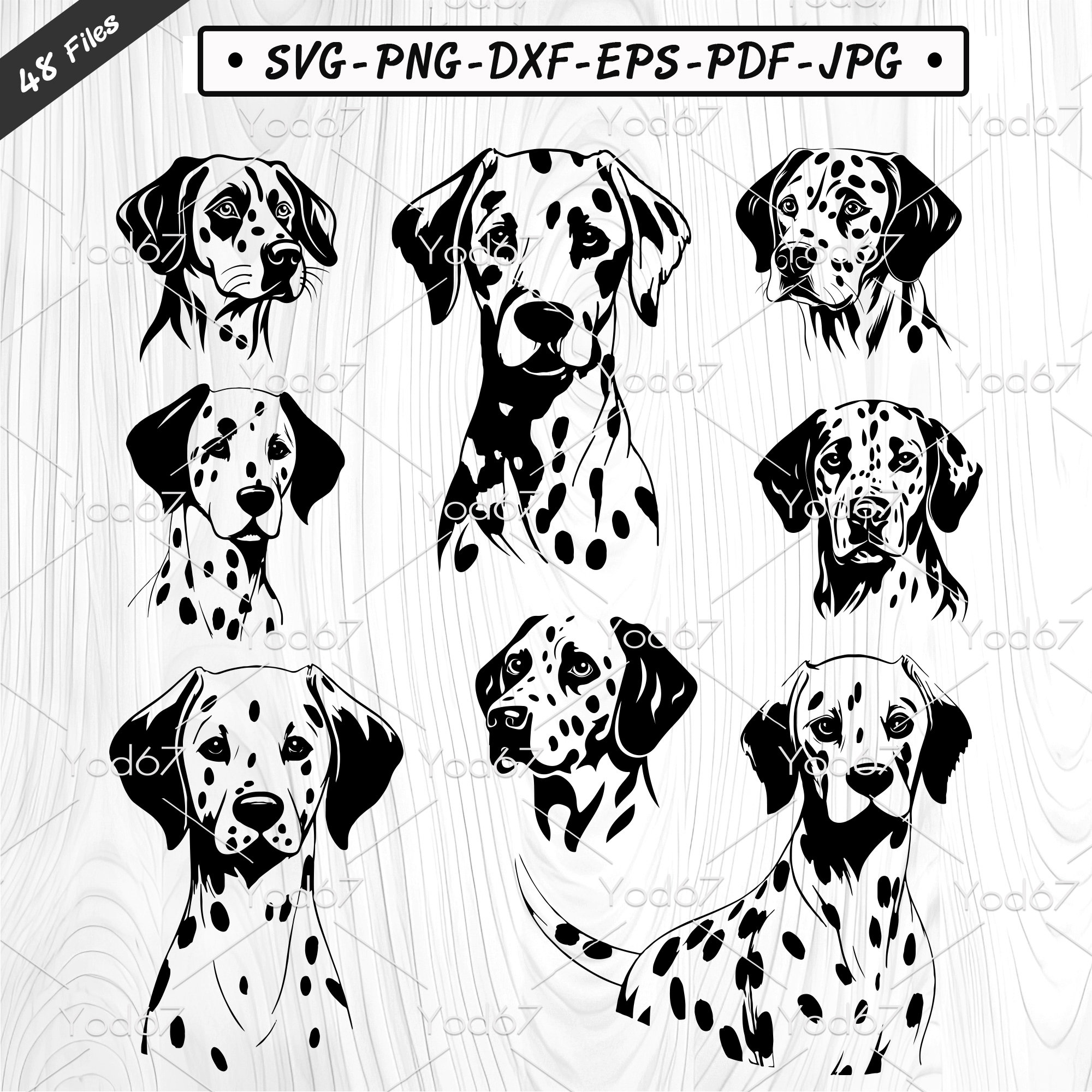 Dalmatian SVG, Dalmatian Dog Png, Dalmatian Bundle, Cut File Dalmatian ...
