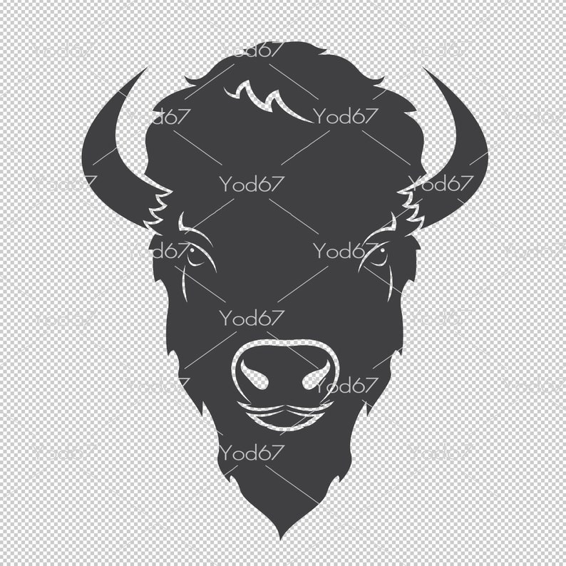 Bison Head SVG, Bison Vector Clipart Design, Svg Files for Cricut ...