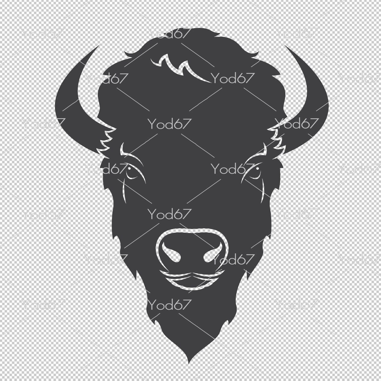 Bison Head SVG, Bison Vector Clipart Design, Svg Files for Cricut ...