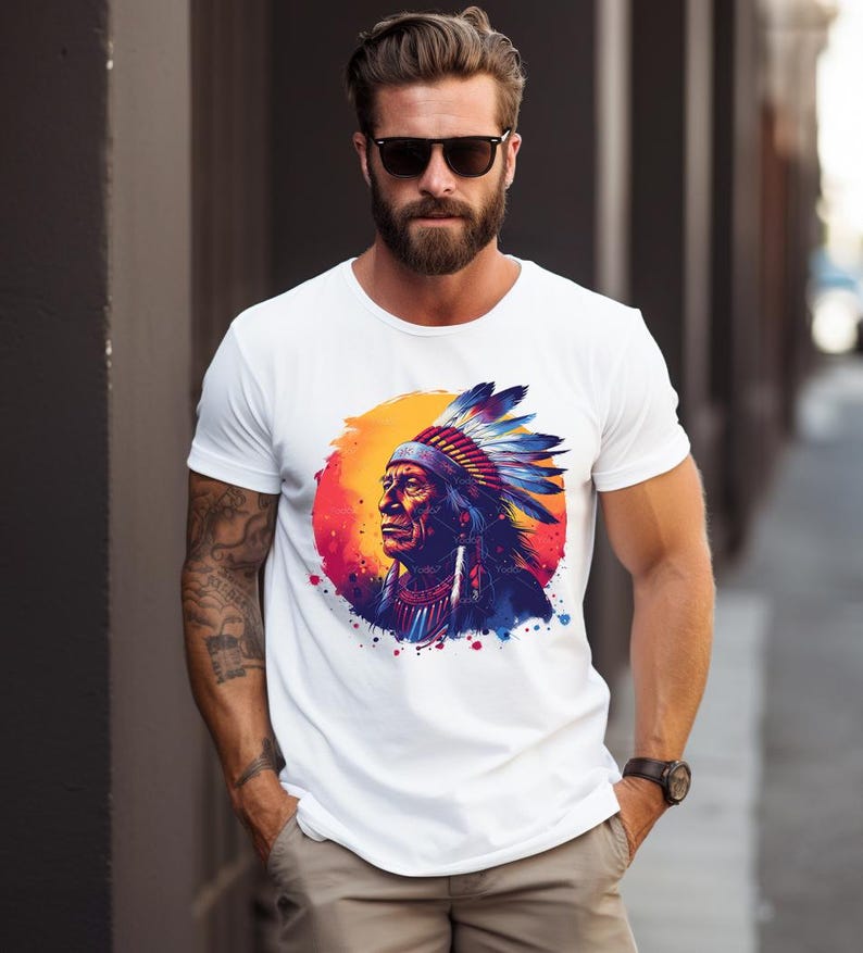 Native American Indian Chief Clipart Png for Sublimation Printing ...