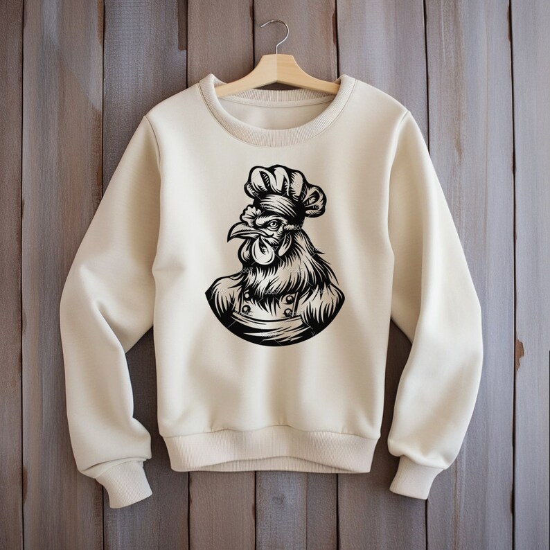 Chicken Chef SVG, Svg Files for Cricut, Cooking, Chicken Wearing Chef's ...