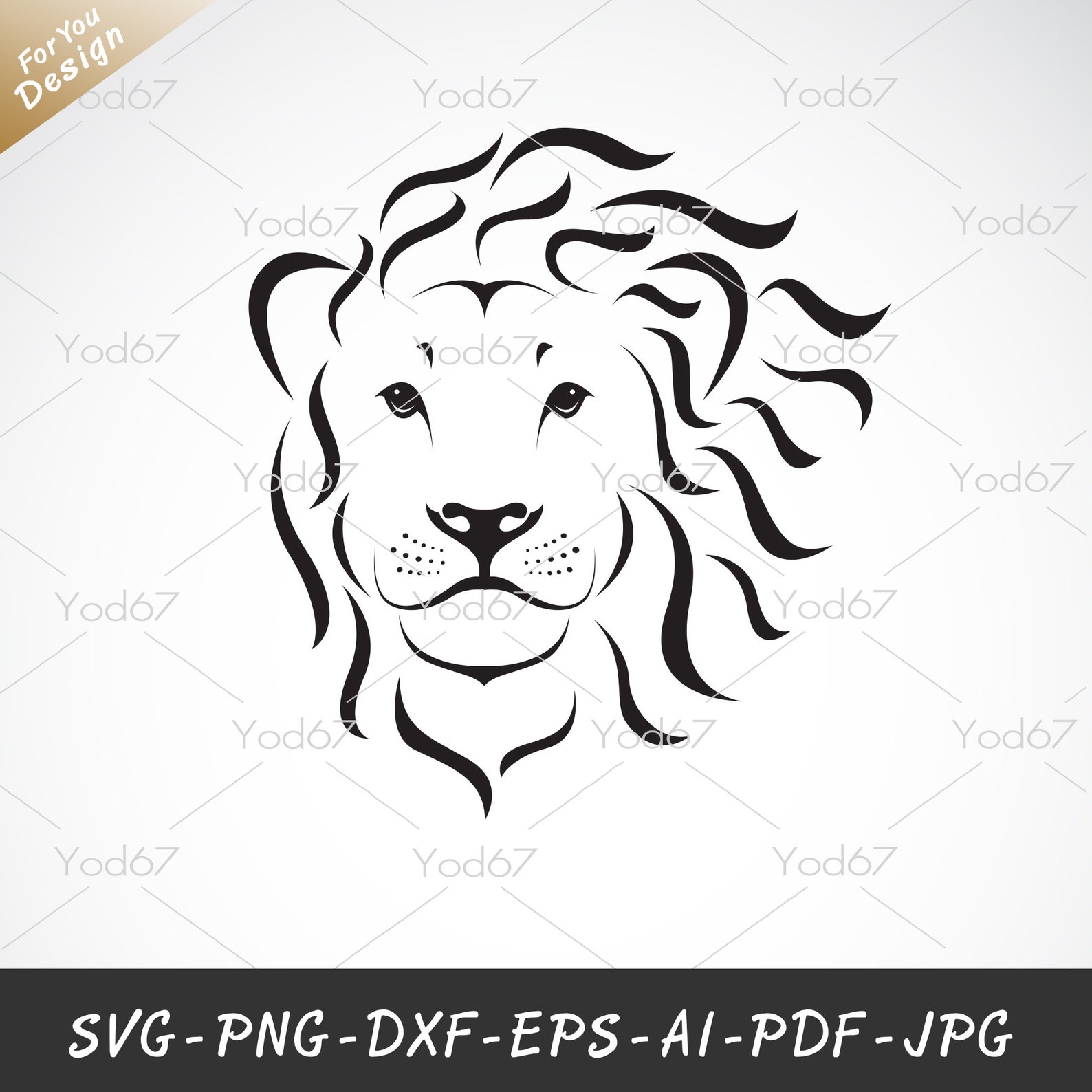 Lion SVG, Lion Png, Cut File Lion for Cricut, Male Lion Svg. Animal Svg ...