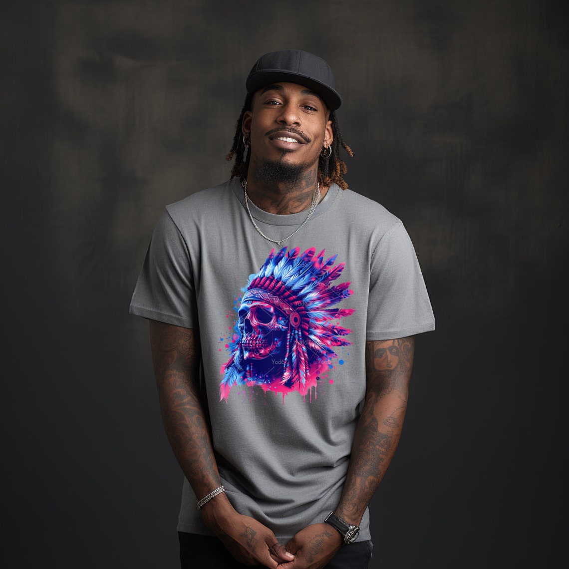 Native American Skull for Sublimation Printing, Native American Chief T ...