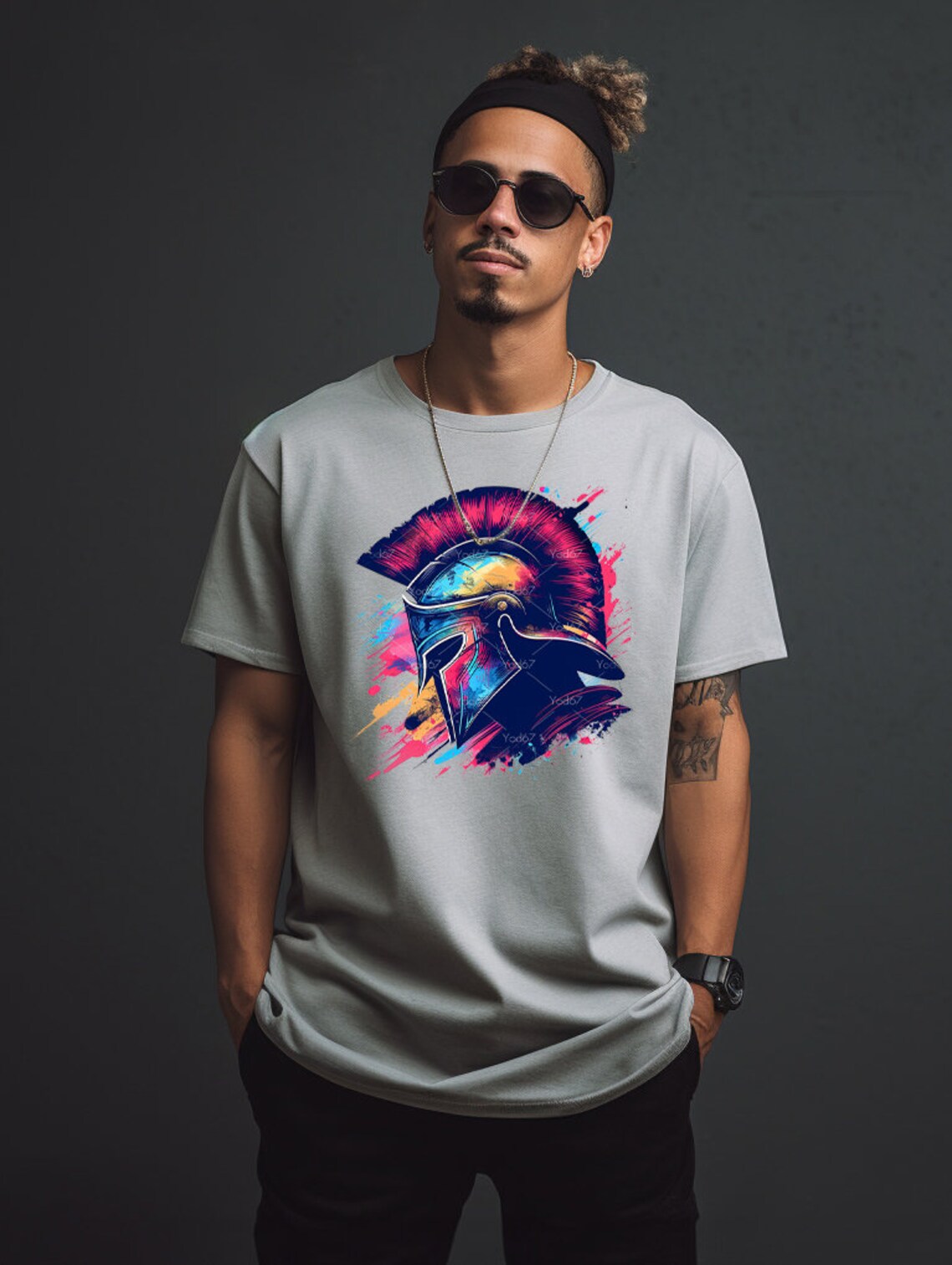 Spartan Helmet PNG for Sublimation Printing, Colorful Spartan Helmet T ...