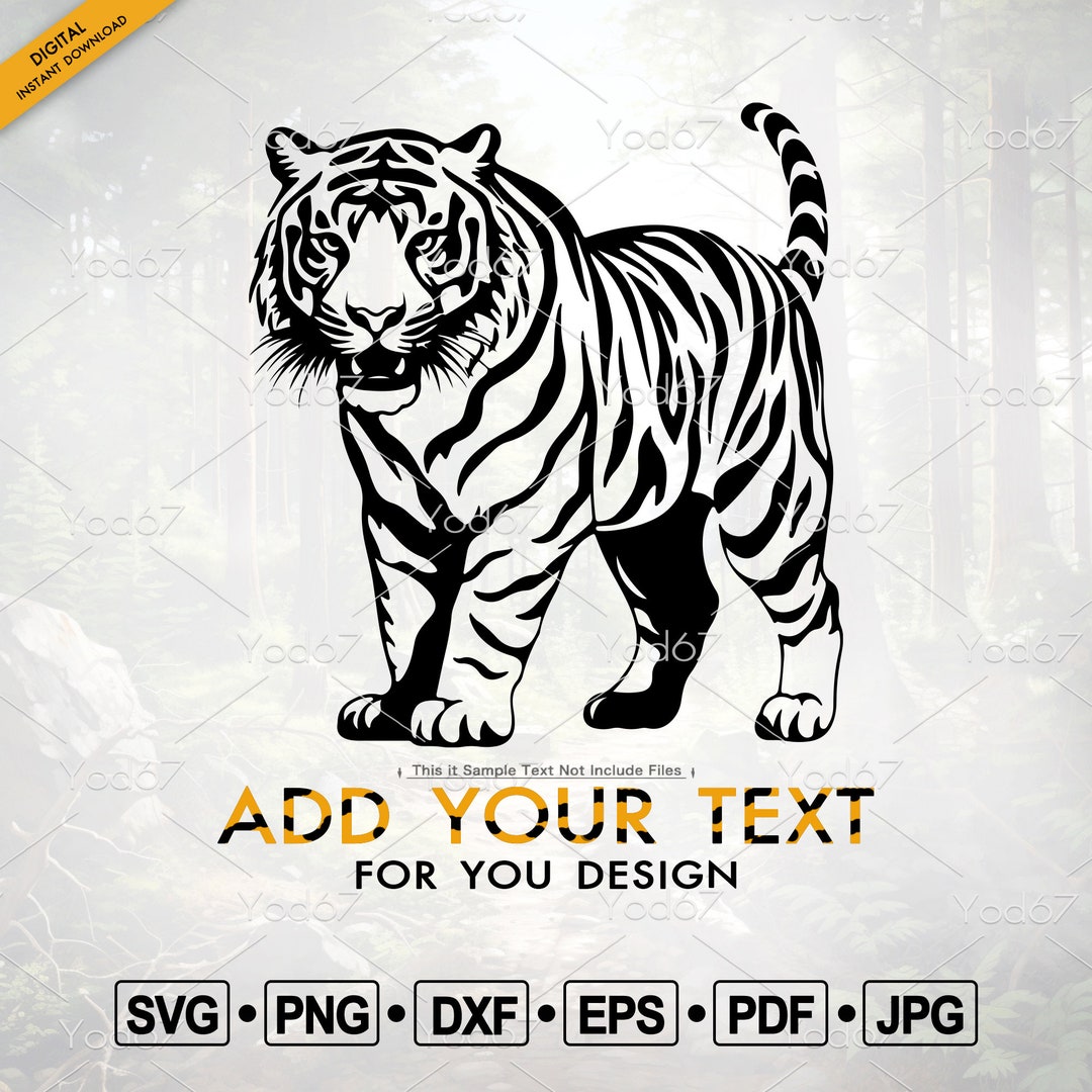 Tiger SVG, Tiger Png, Svg Files for Cricut, Tiger Vector Clipart Design ...