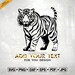 Tiger SVG, Tiger Png, Svg Files for Cricut, Tiger Vector Clipart Design ...