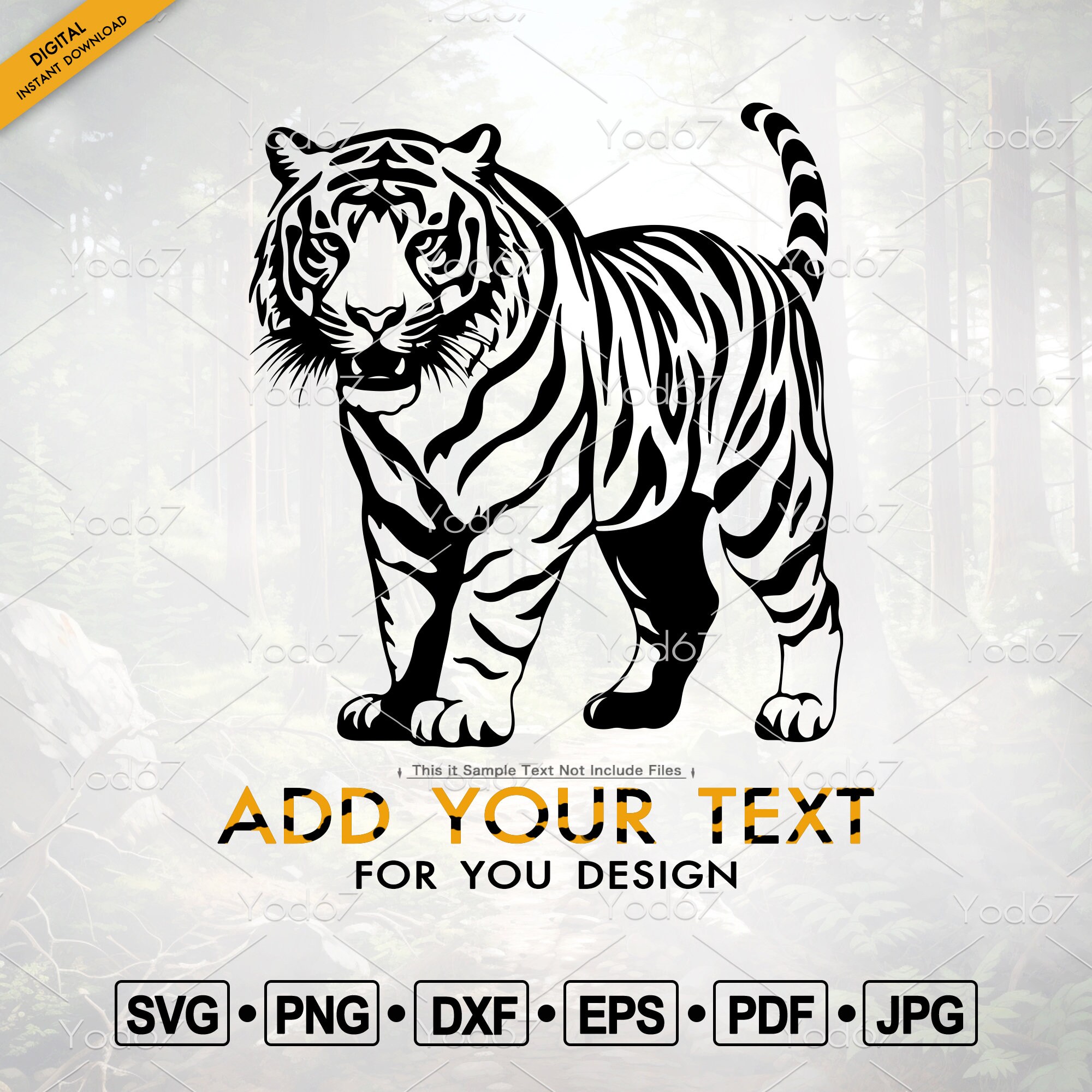 Tiger SVG, Tiger Png, Svg Files for Cricut, Tiger Vector Clipart Design ...
