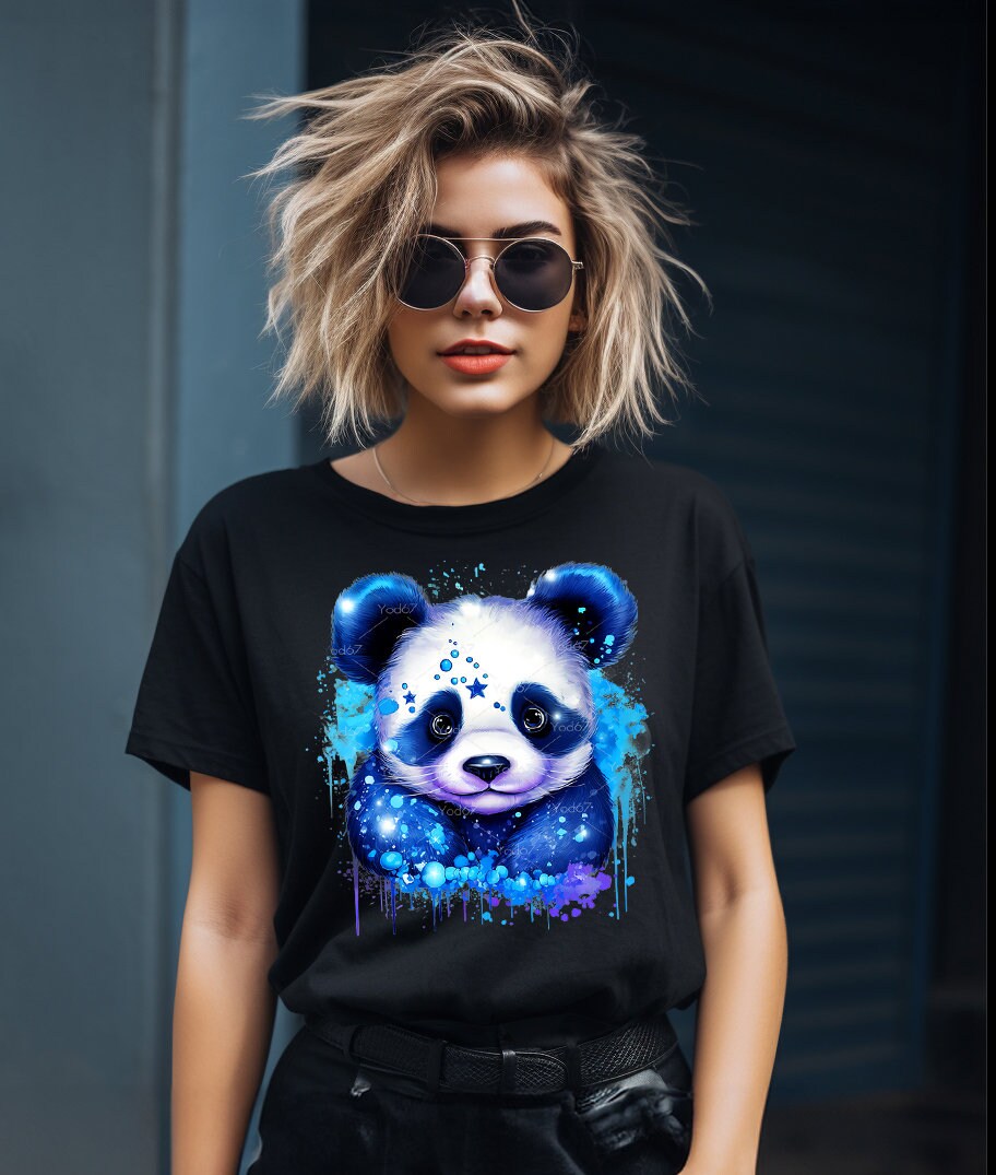 Panda Clipart for Sublimation Printing, Cute Panda Head T-shirt Design ...