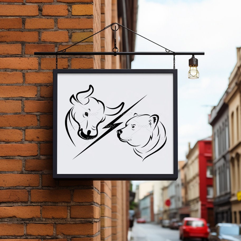 Bull and Bear SVG, Svg Files for Cricut, Bear and Bull Vector Clipart ...