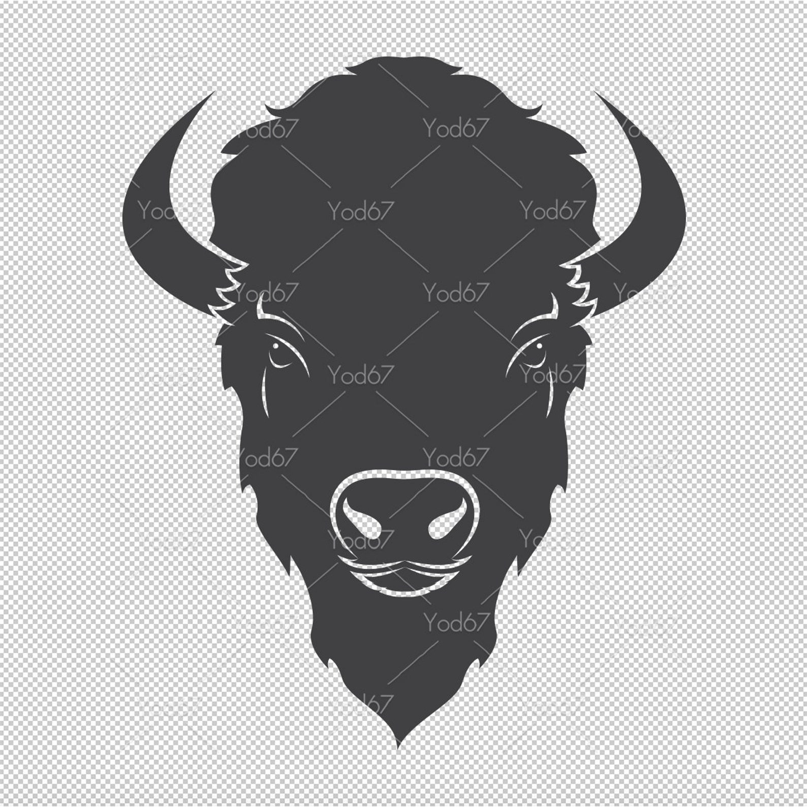 Bison Head SVG, Bison Vector Clipart Design, Svg Files for Cricut ...