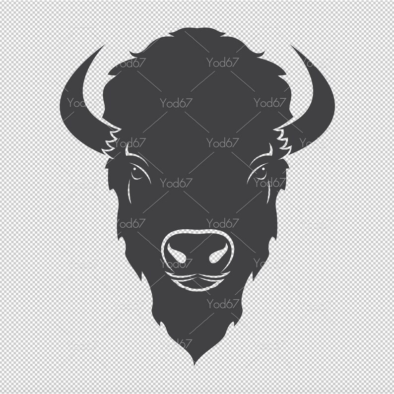 Bison Head SVG, Bison Vector Clipart Design, Svg Files for Cricut ...