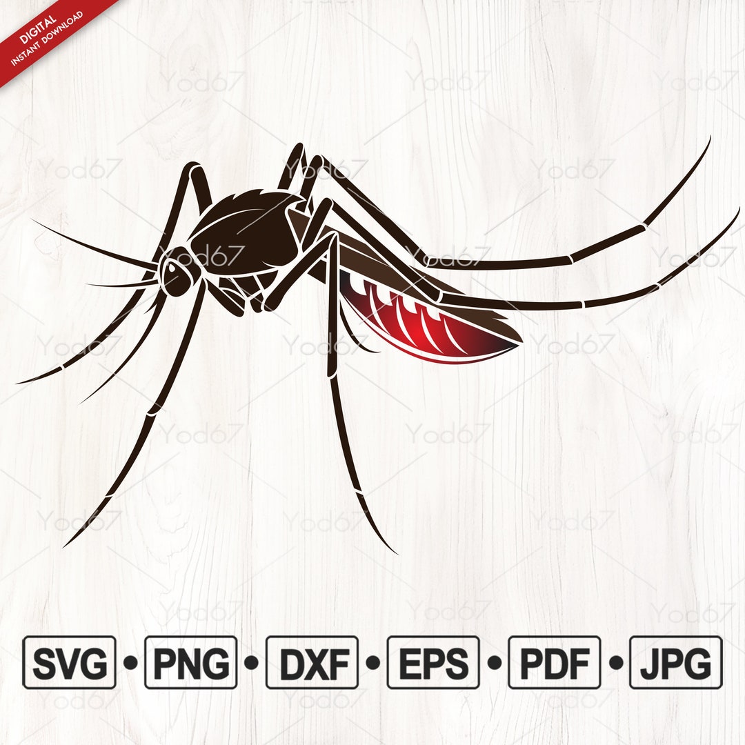 Mosquito SVG, Mosquito Vector Clipart Design Png DXF EPS Pdf, Svg Files ...