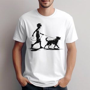 Boy and Dog Vector Clipart Design SVG PNG EPS, Dxf Pdf, Svg File for ...