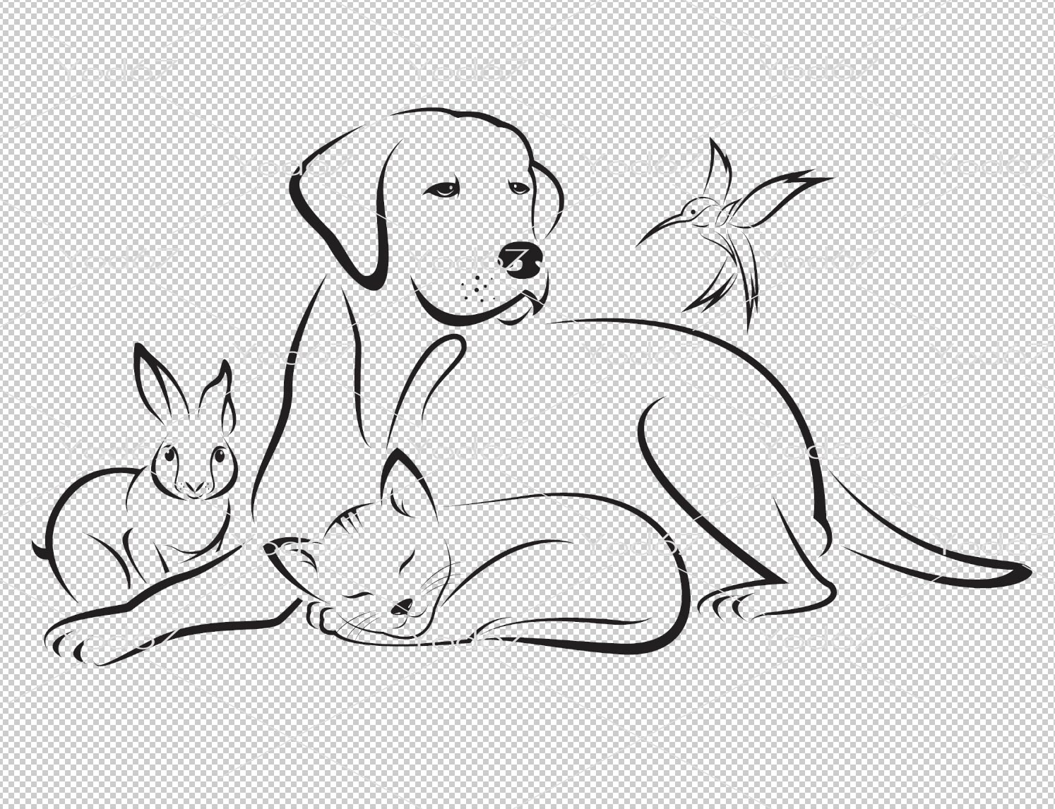 Pet Group Svg. Animal Svg, Labrador Svg, Labrador Png, Cat Svg, Rabbit ...