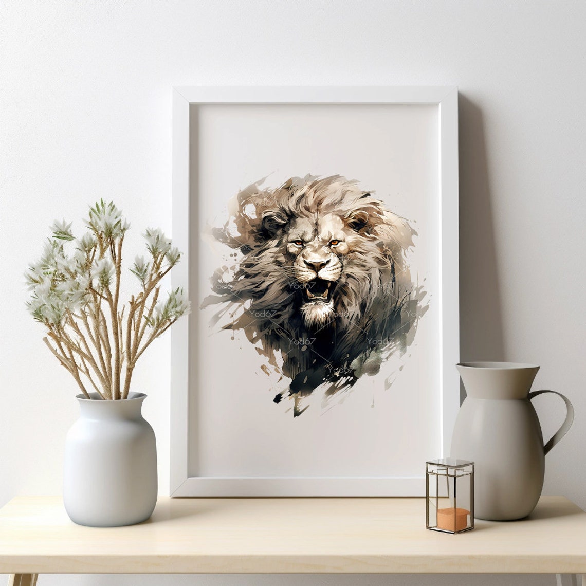 Lion Head for Sublimation Printing, Lion T-shirt Design Clipart, DTG ...