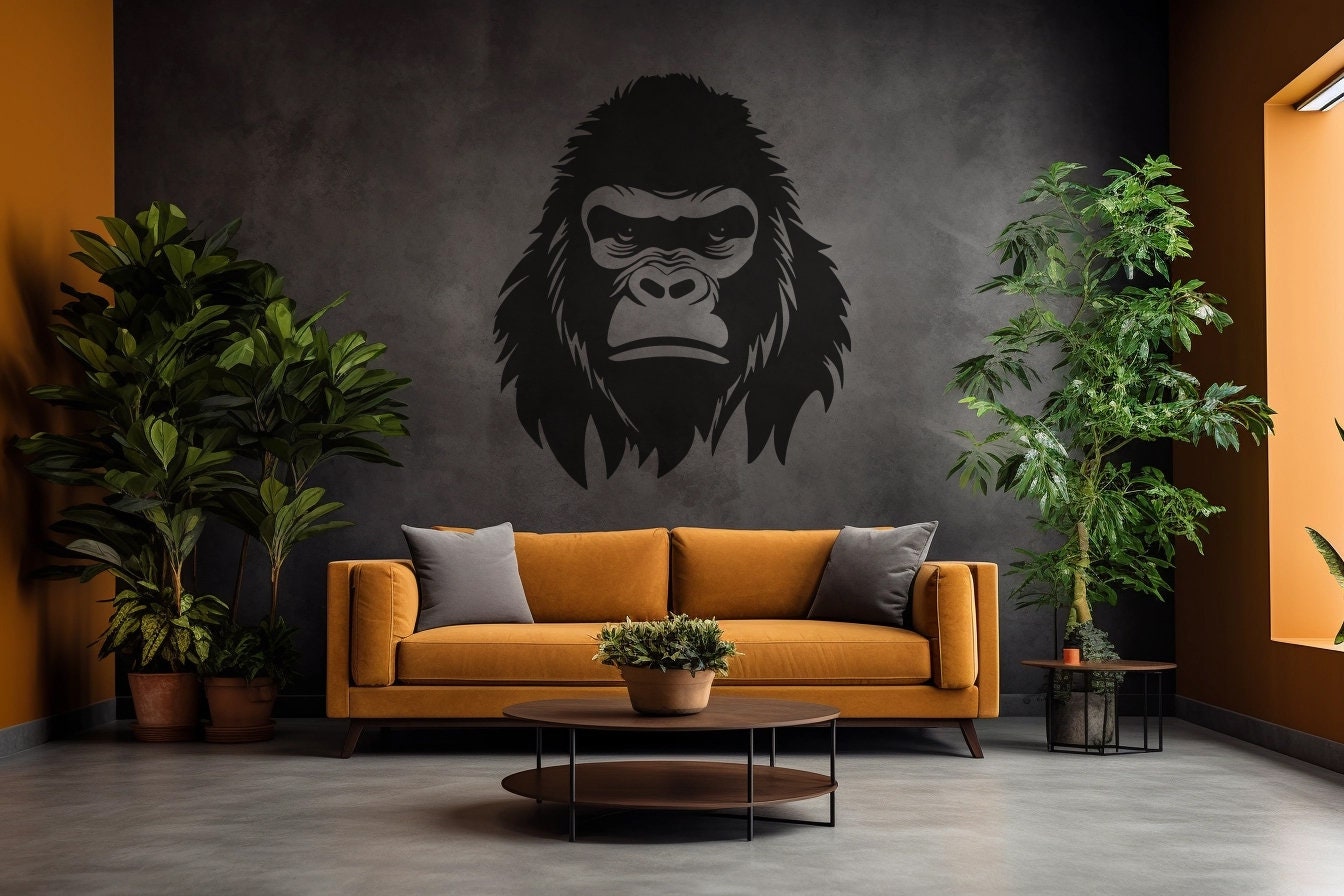 Gorilla SVG, Gorilla Head Png Files, Gorilla Cricut, Ape Design Svg, Gorilla Silhouette ...