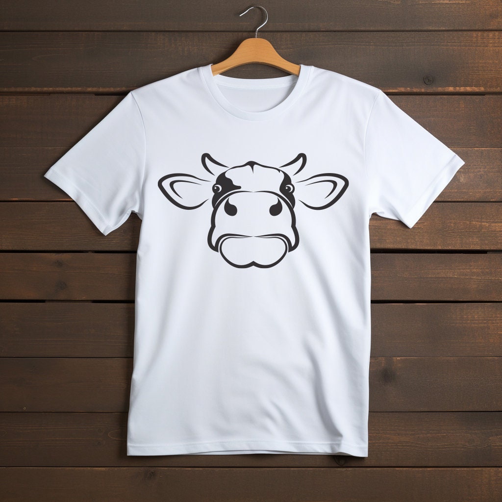 Cow Head SVG, Cow Vector Clipart Design Eps, Cow Png Files, Cut File ...