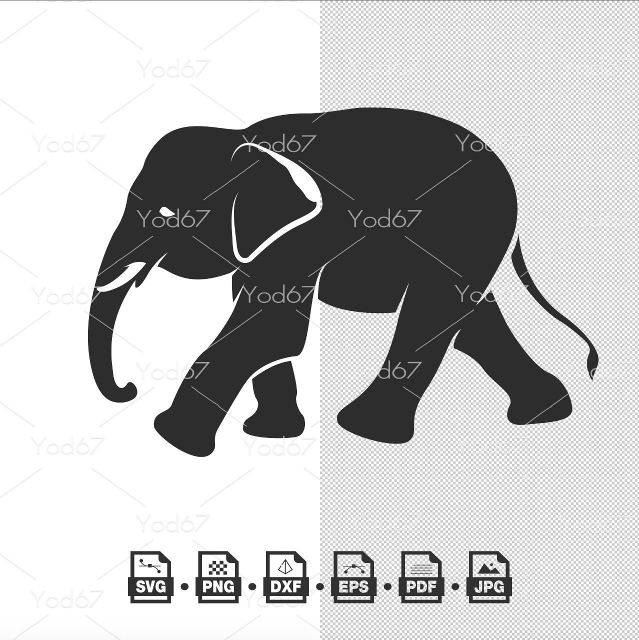 Elephant SVG, Elephant Png, Cut File Elephant for Cricut, Elephant ...