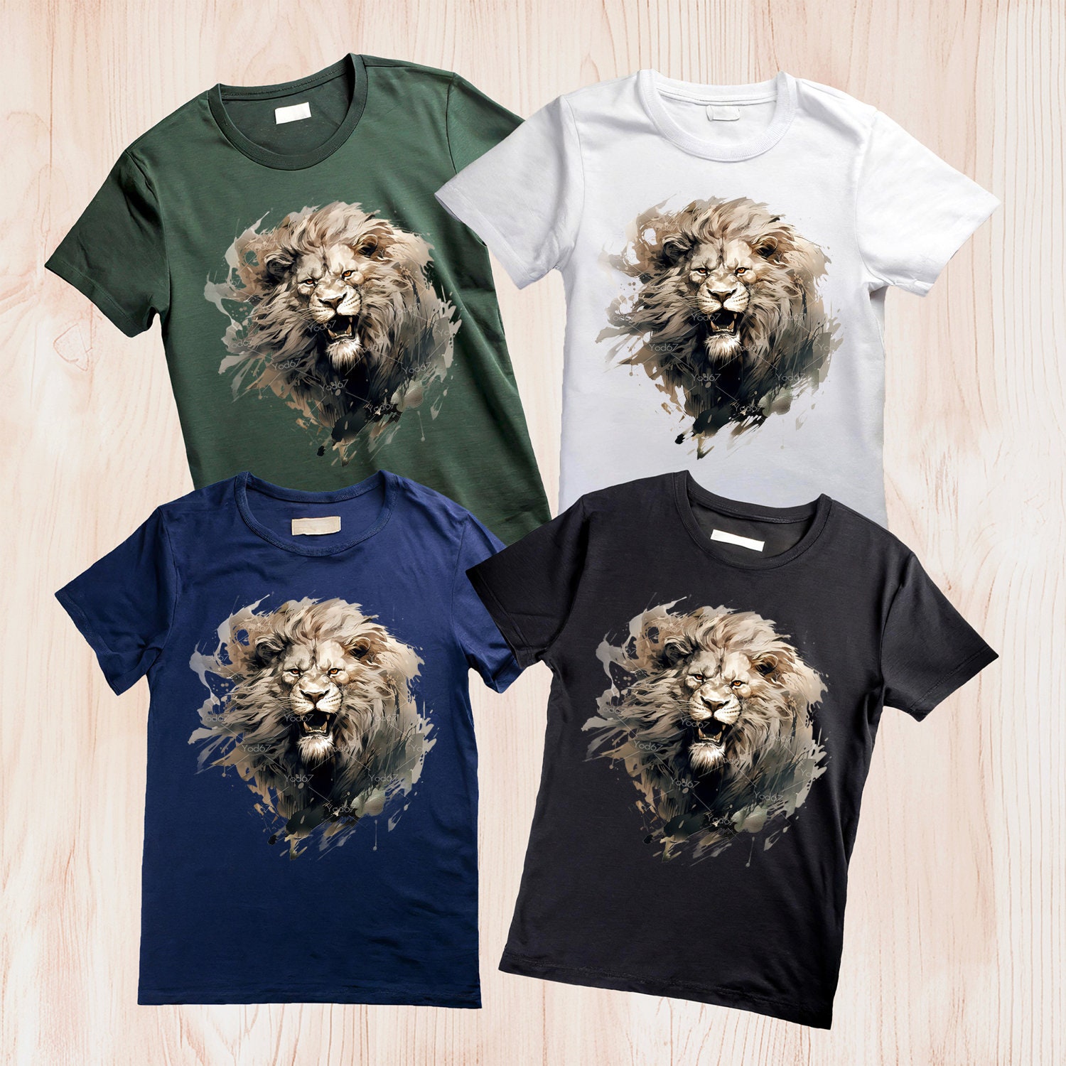 Lion Head for Sublimation Printing, Lion T-shirt Design Clipart, DTG ...