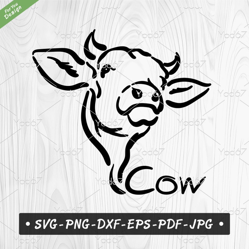 Cow Head SVG Cow Head Png Files Cut File Cow for Cricut - Etsy